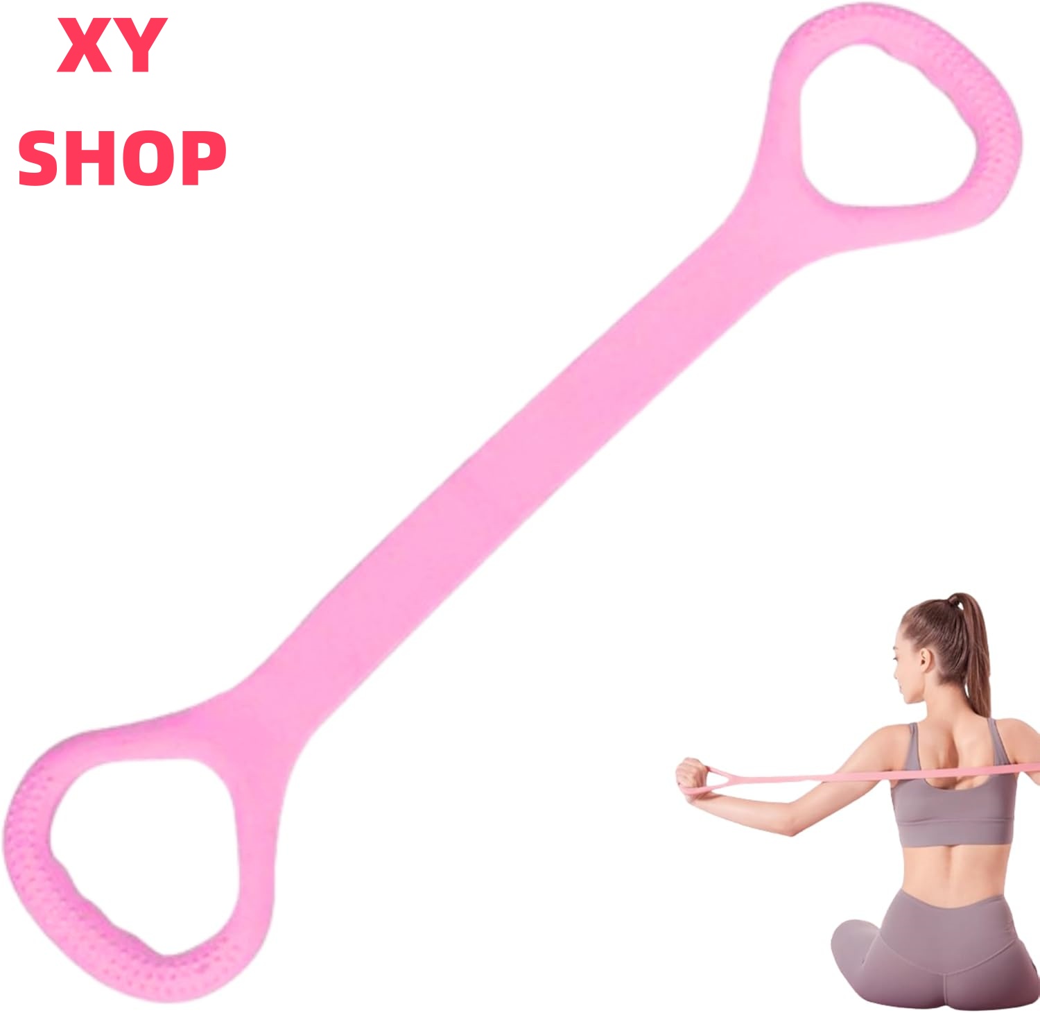 XY SHOP Figure 8 Resistance Band - Fitness Elastic Band for Arm, Back ...