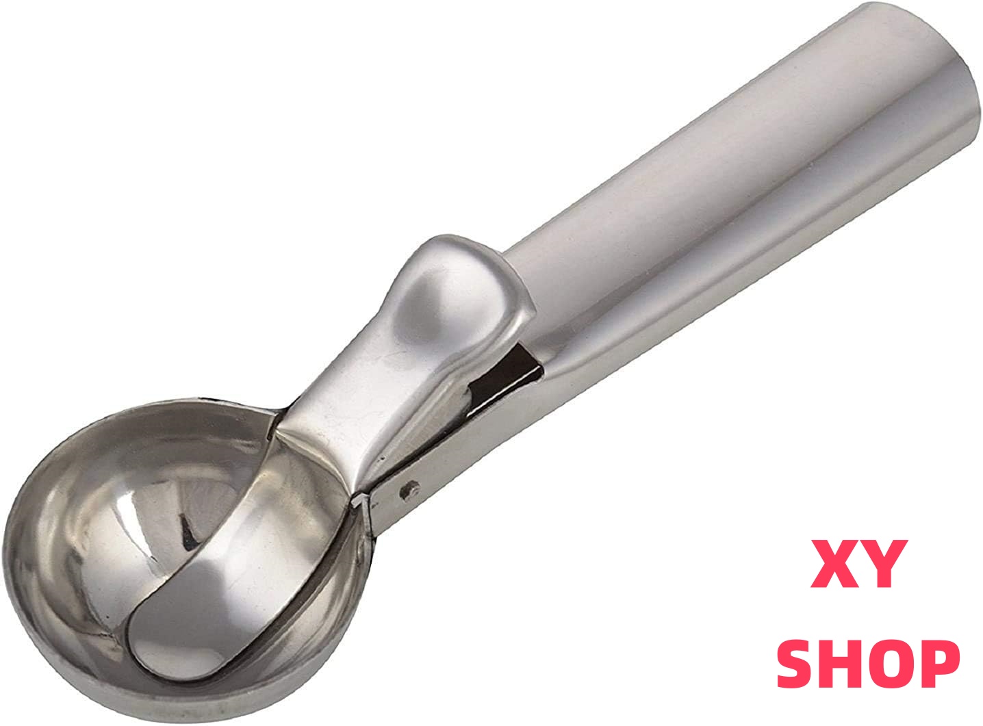 XY SHOP Premium Stainless Steel Ice Cream Scooper - Trigger-Action ...