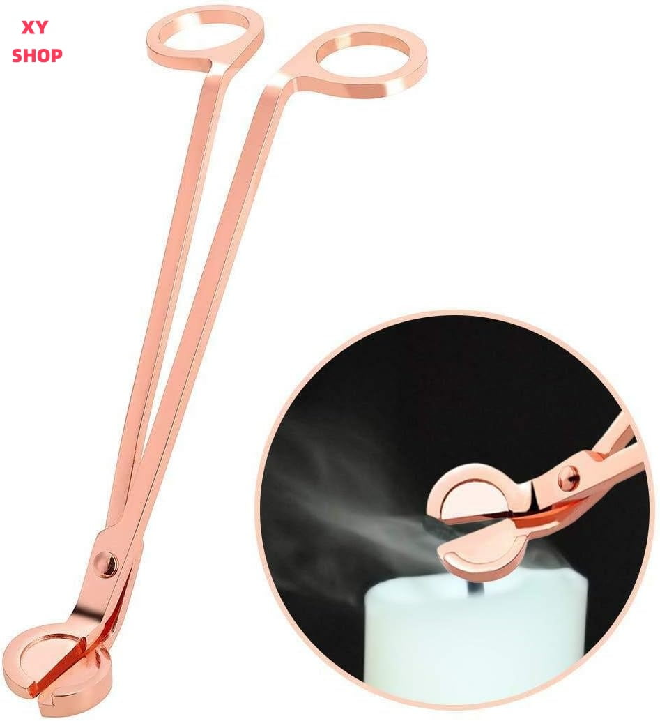 XY SHOP Rose Gold Candle Wick Trimmer & Clipper | Professional Scissor ...