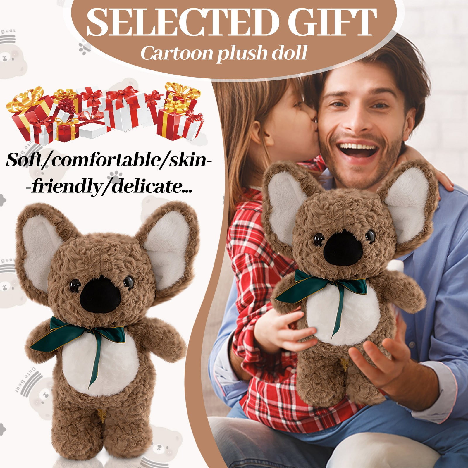 XY Trend Box Adorable Koala Plush Toy with Bow Tie Soft and Cuddly ...