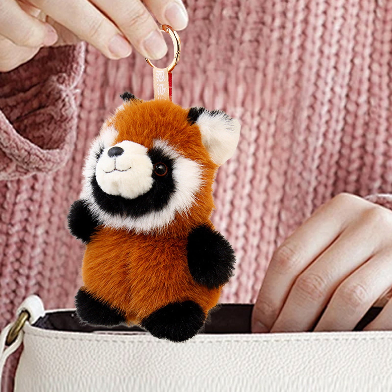 XY Trend Box Adorable Plush Bear Keychain Soft and Fluffy Gray Stuffed ...