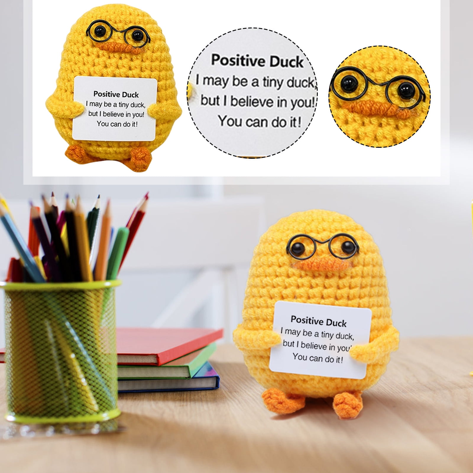 XY Trend Box Handcrafted Positive Duck with Motivational Message ...