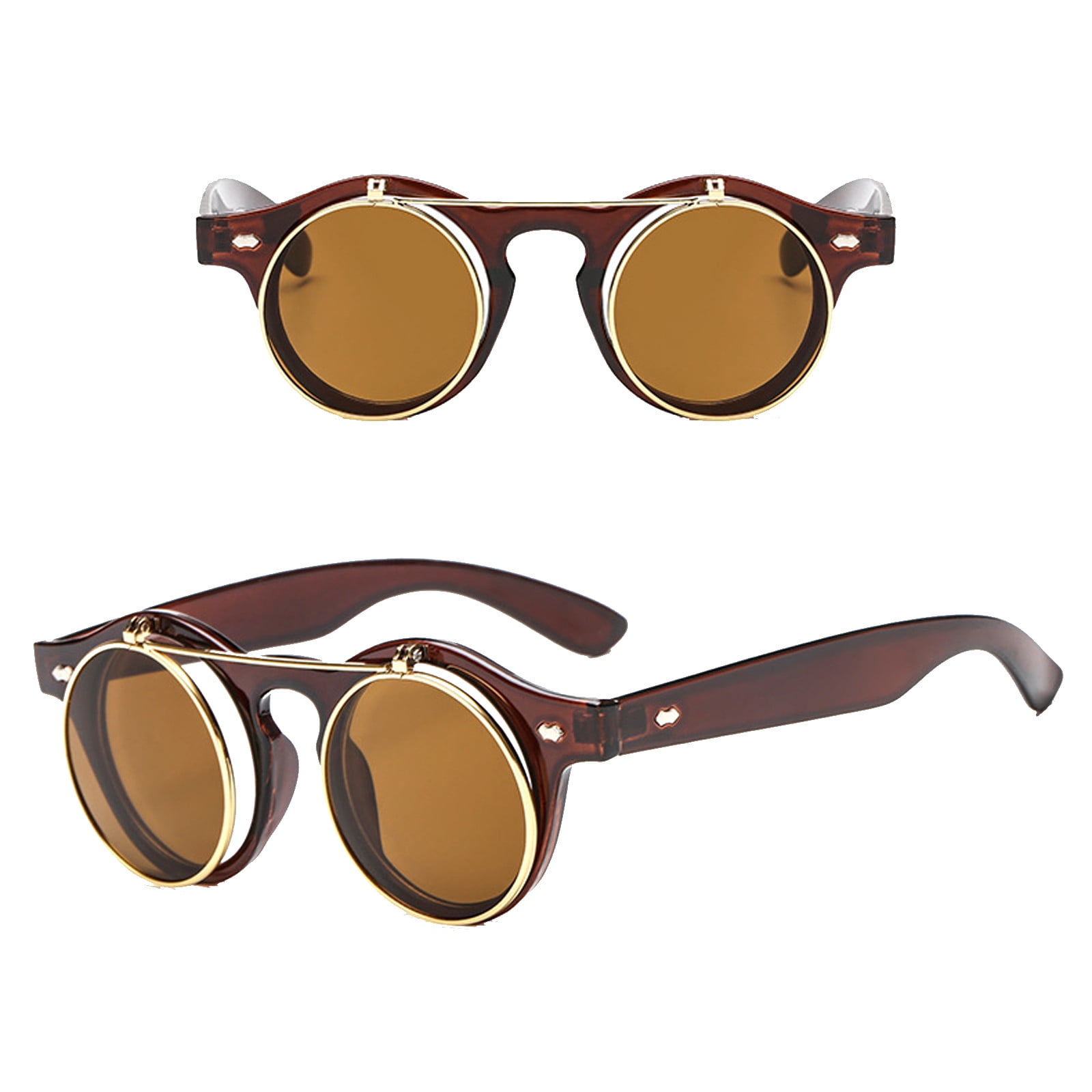 XY Trend Box Vintage Round Tortoise Shell Sunglasses, UV400 Protection ...