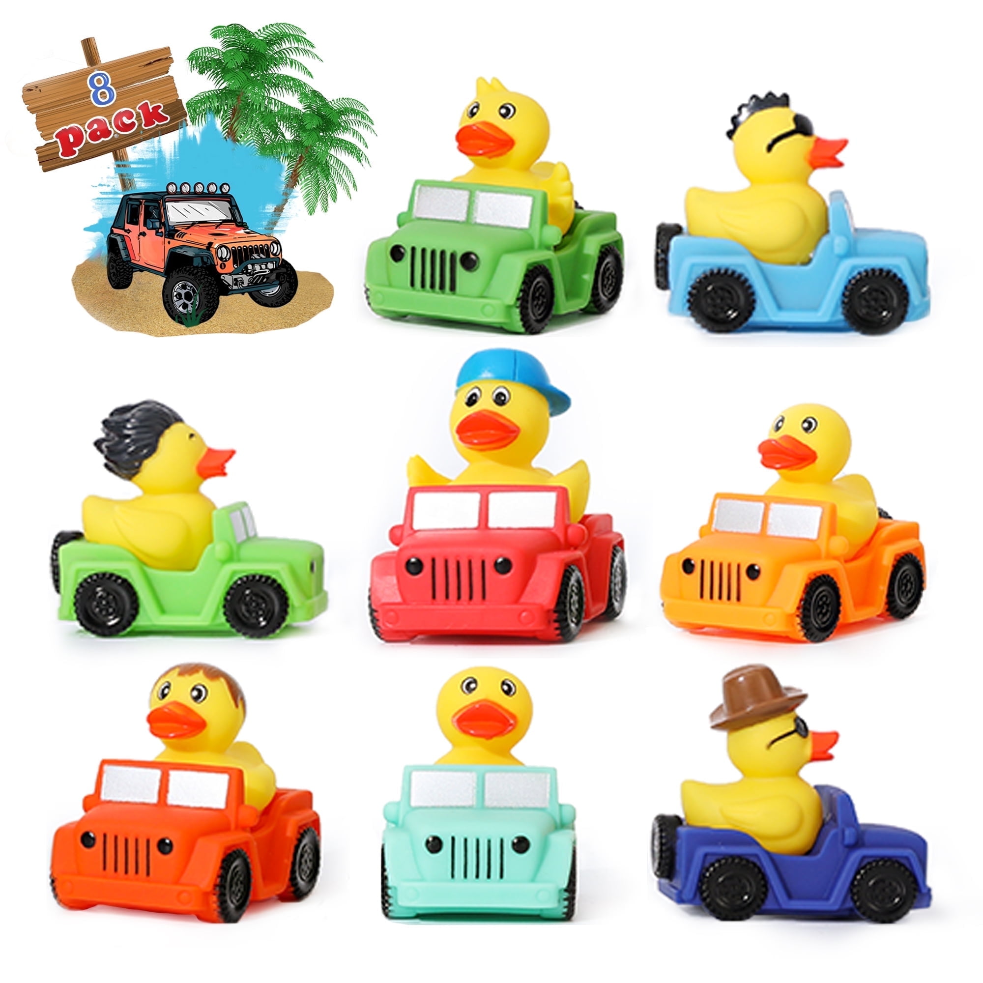 XY-WQ 8 pack Rubber Duck for Jeeps Ducking - 3" Bulk Floater Duck for ...
