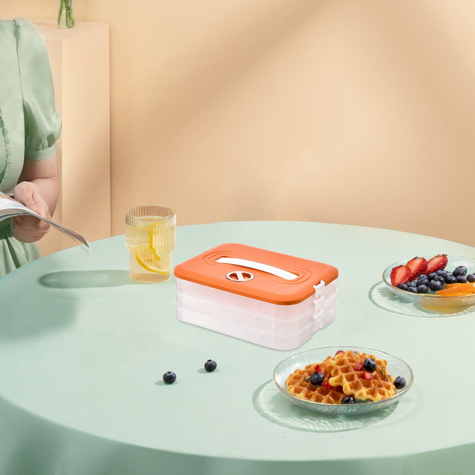 XYAIYT 101.4 fl ozayer Stackable Refrigerator Organizer Bins with Lids ...