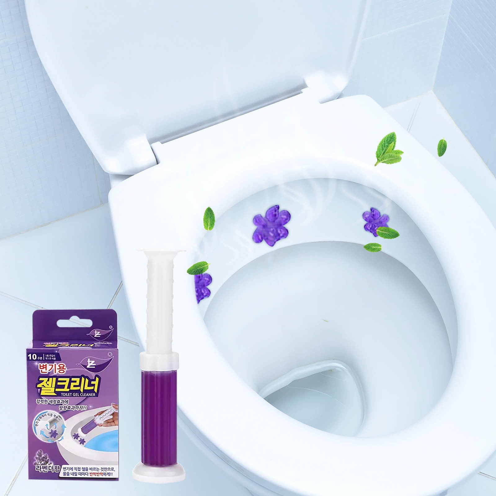 XYAIYT 4.0 fl oz Boxed Toilet Flower Gel Cleaner Powerful Descaling ...