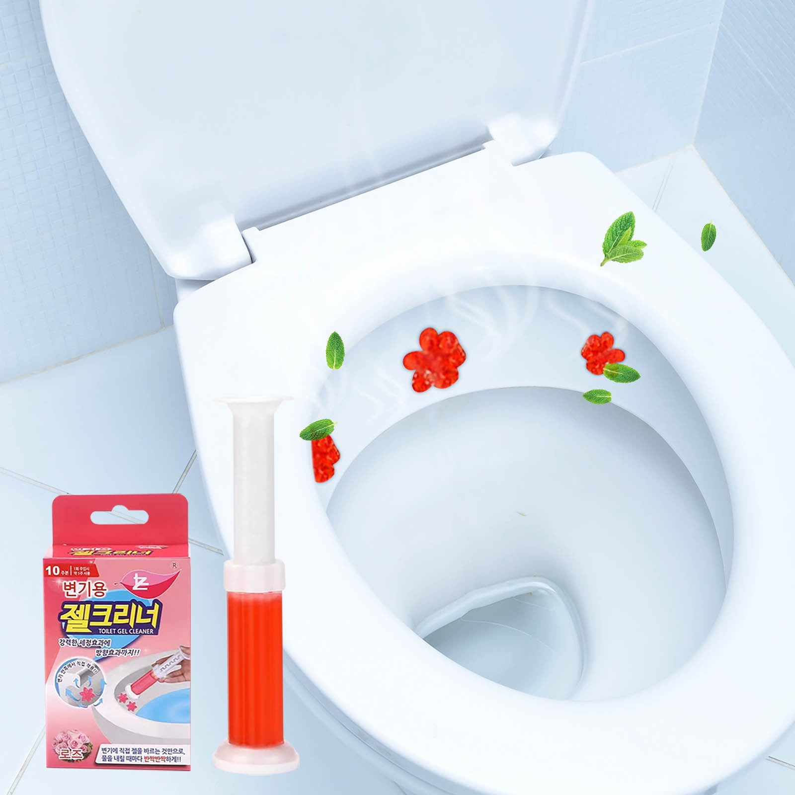 XYAIYT 4.0 fl oz Boxed Toilet Flower Gel Cleaner Powerful Descaling ...