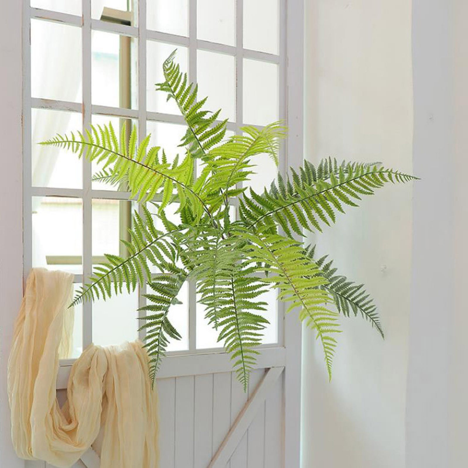 XYAIYT Artificial Persian Fern with Large Green Leaves,29.9 Inch Tall ...