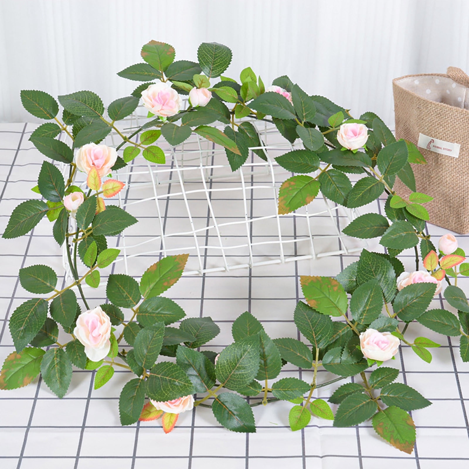 XYAIYT Artificial Rose Garland for Home and Event Decor 51 Inches Long ...