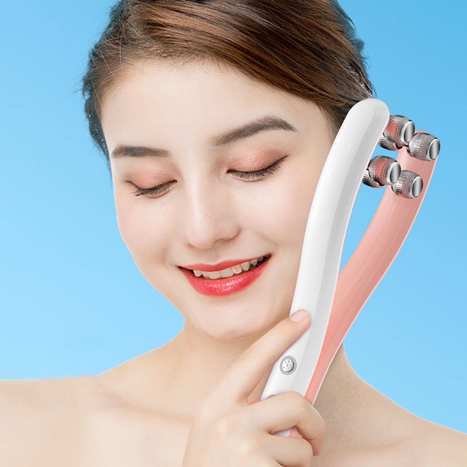 XYAIYT Home Microcurrent Facial Roller Masseter Double Chin Lift ...