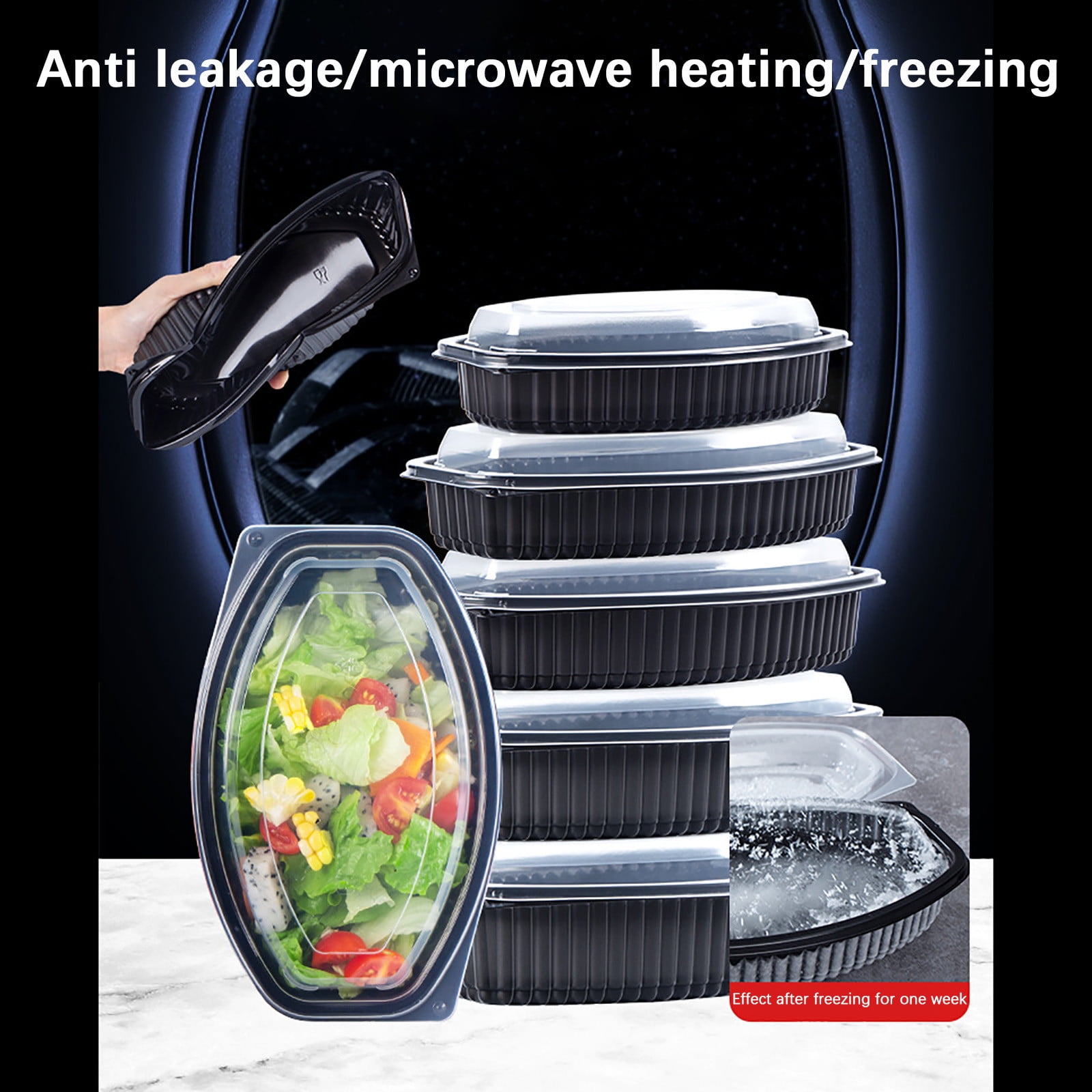 XYAIYT Microwave Safe Disposable Lunch Box PP Material Leak Proof ...