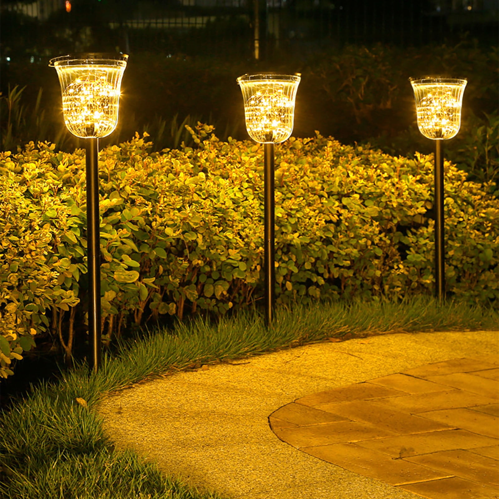 XYAIYT Outdoor Basket Lamp LED Garden Decoration Rechargeable Solar ...