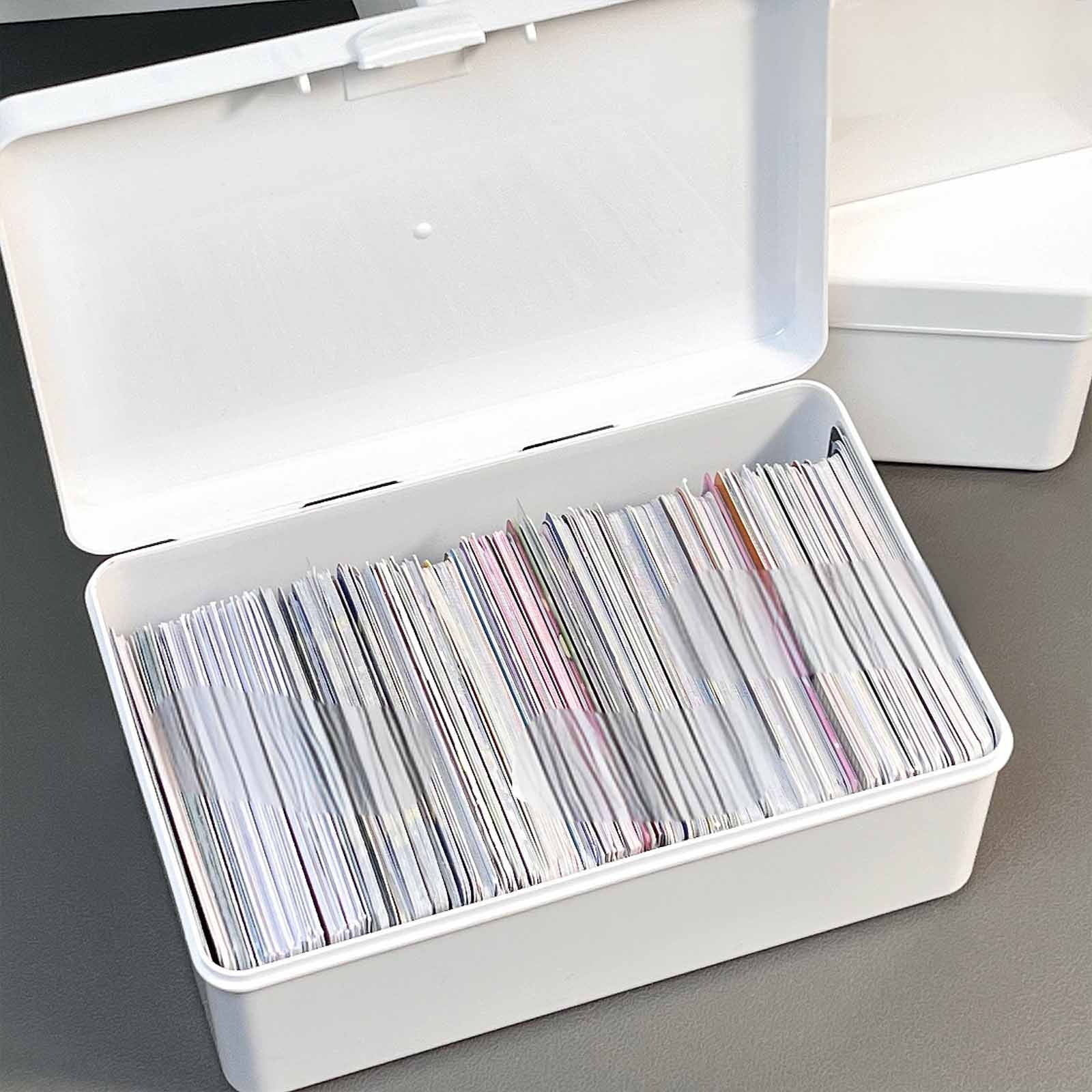 XYAIYT Plastic Flip Top Storage Box with Lid for Desk and Stationery ...
