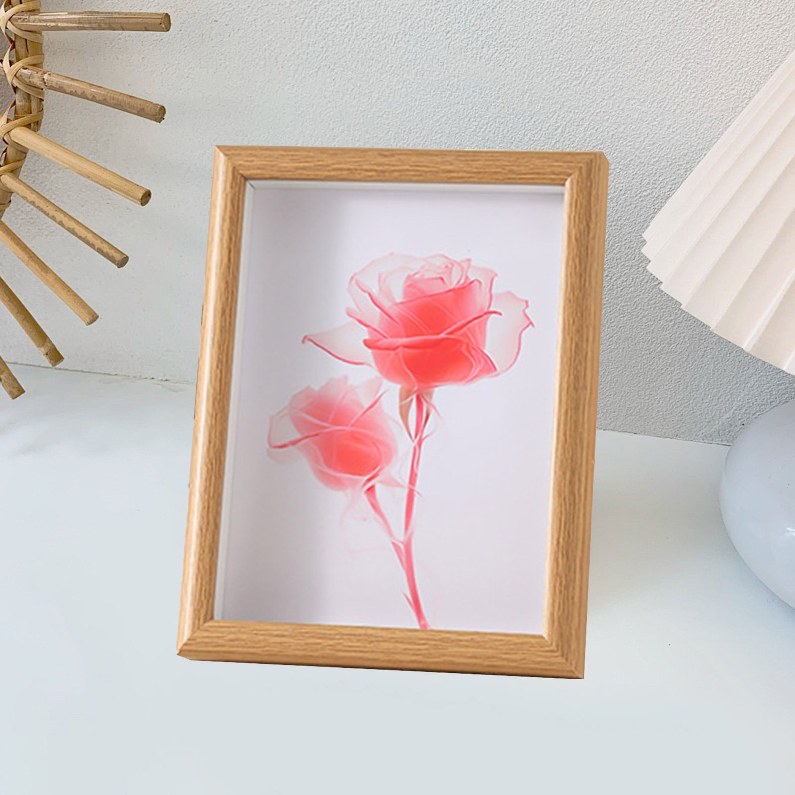 XYAIYT Stylish Woodgrain Picture Frame for Desktop or Wall Display ...