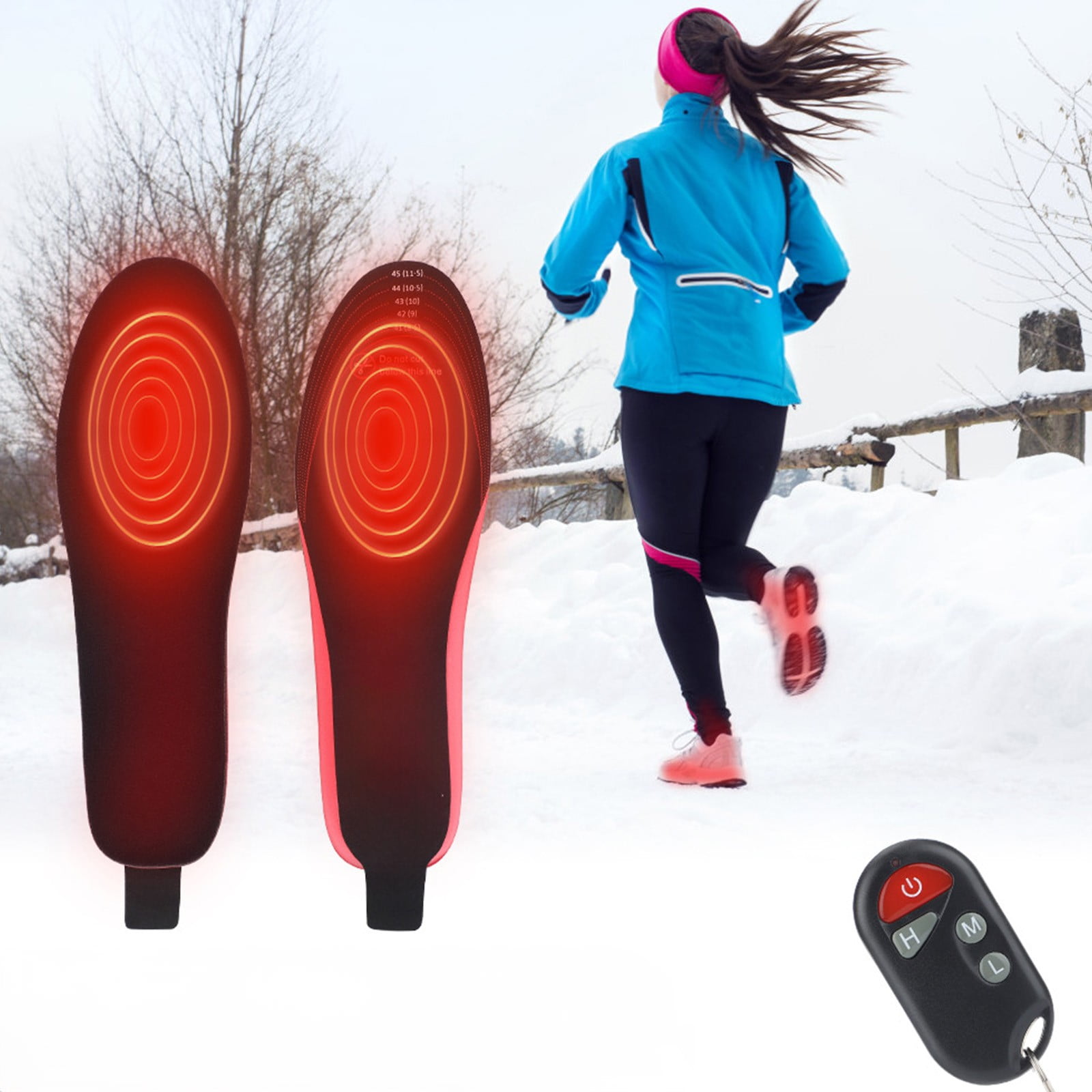 XYAIYT USB Rechargeable 3 Speed Electric Heating Insoles for Winter ...