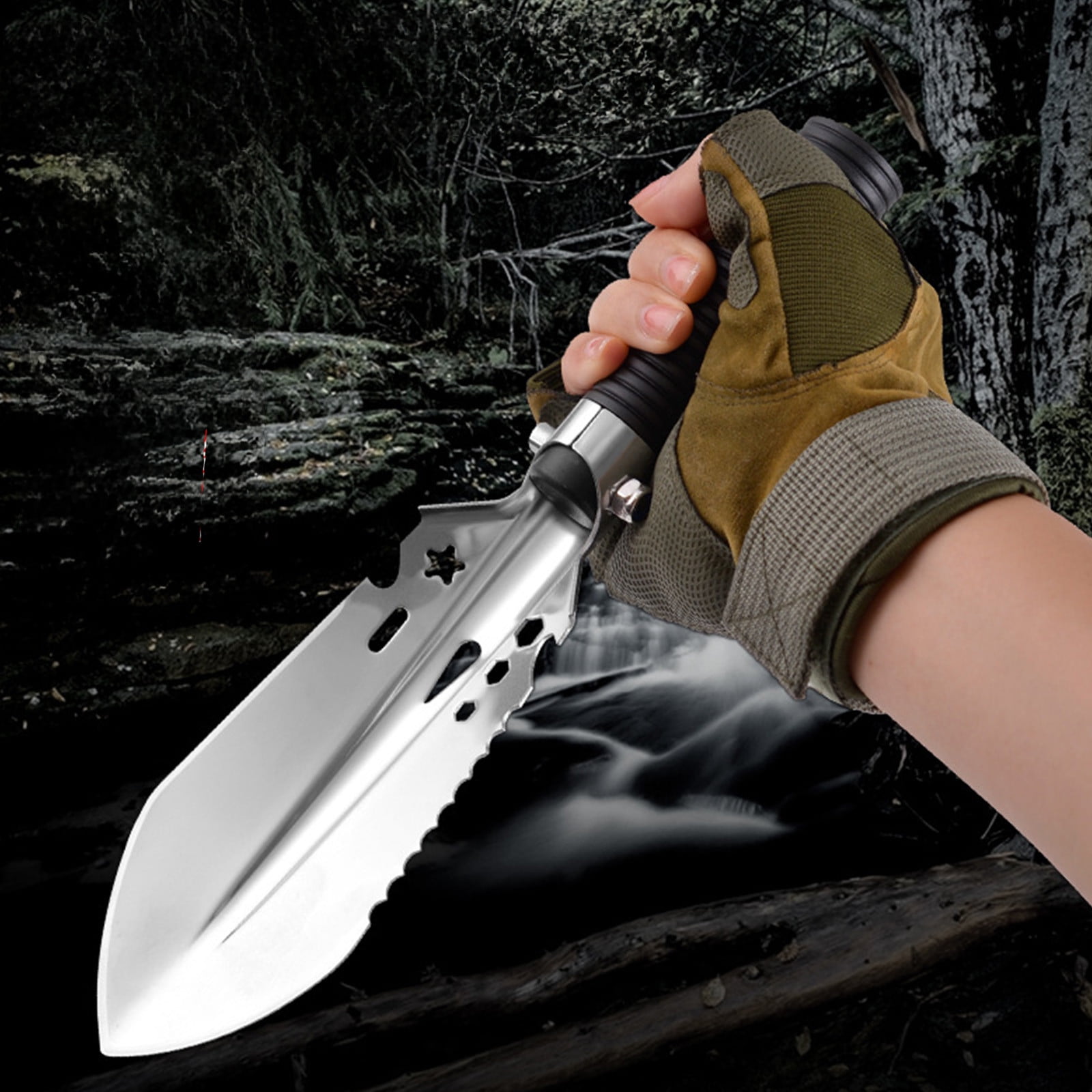 XYAIYT Ultralight Stainless Steel Multi Purpose Shovel for Camping ...