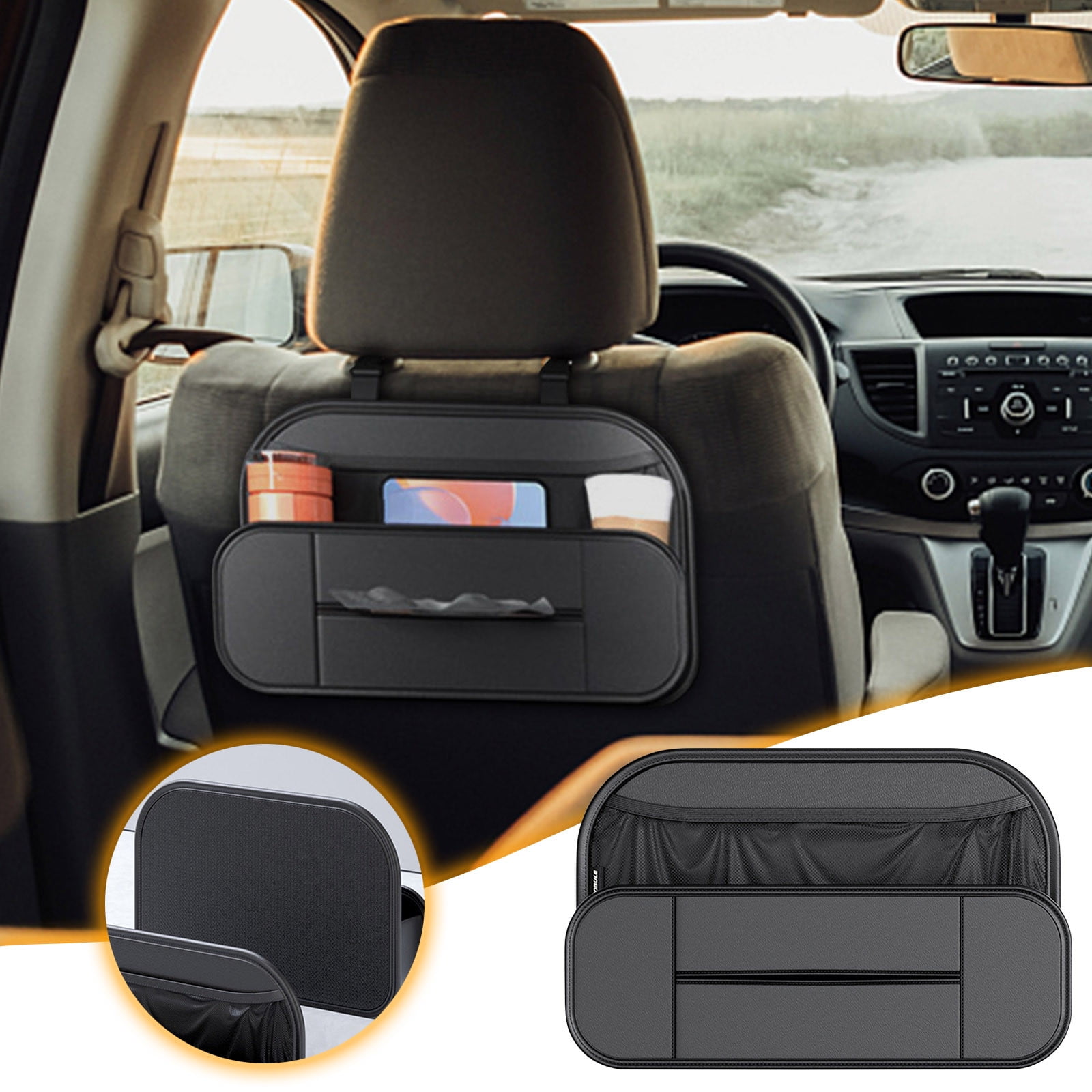 XYAIYT Universal Car Backseat Organizer Spacious Compartments Long ...