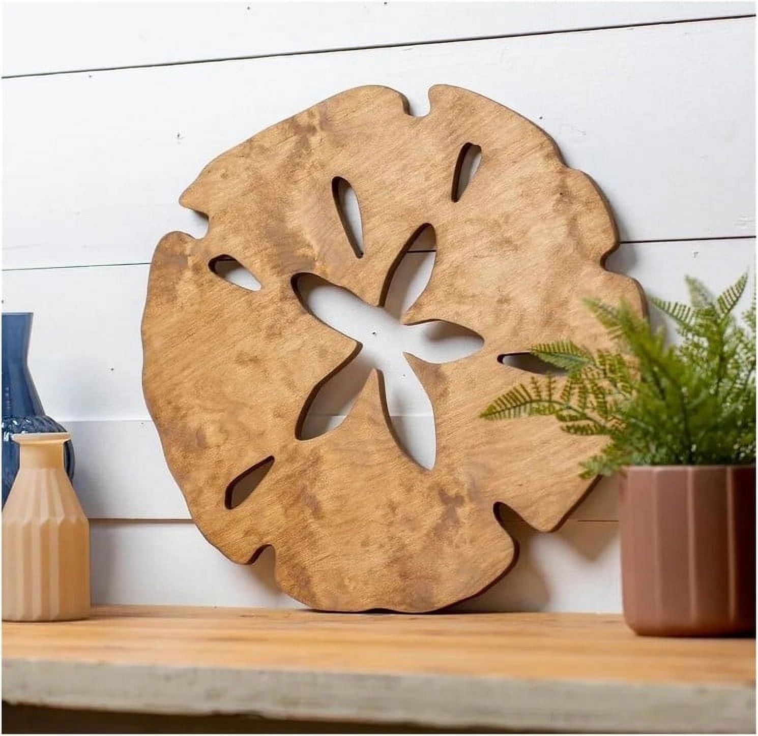 XYAIYT Wooden Sand Wall Art, Round Ocean-Themed Wall Decoration for ...