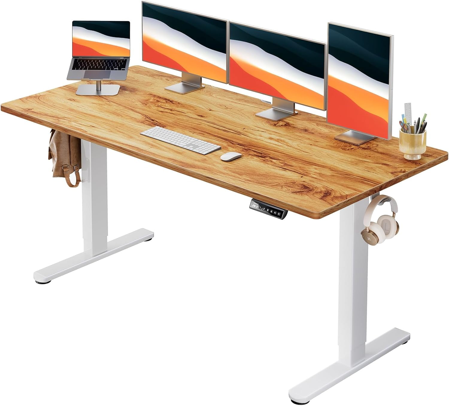 XYCYLDP Electric Standing Desk 48" x 30" Whole Piece Desktop Adjustable ...