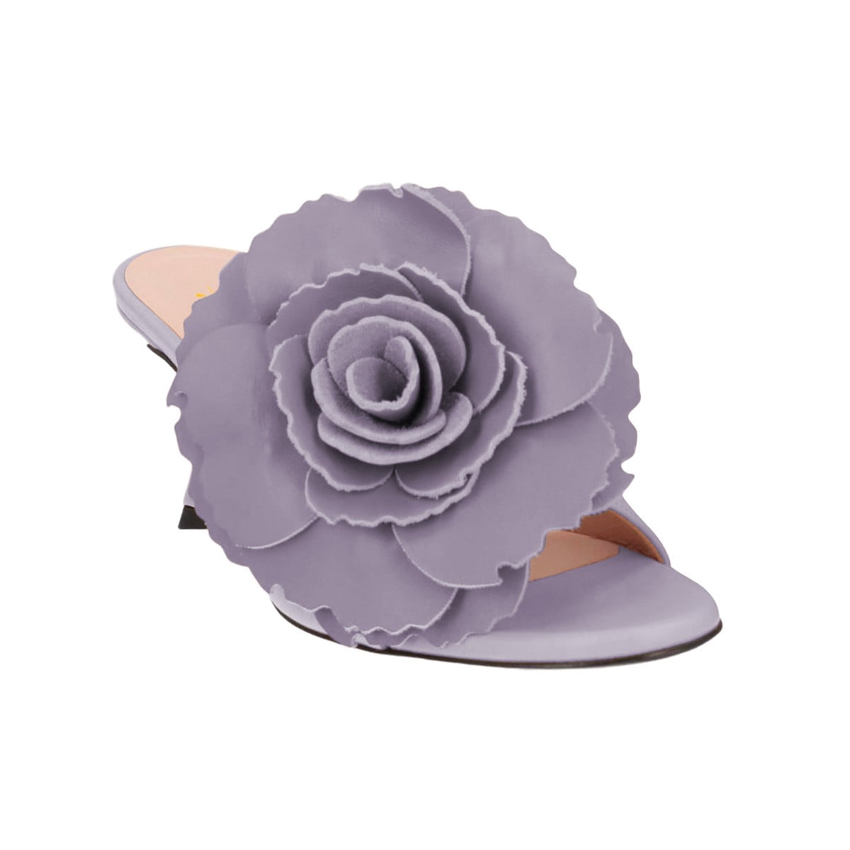 XYD Women Charming Layered Petals Slip on Mules Open Round Toe Floral ...