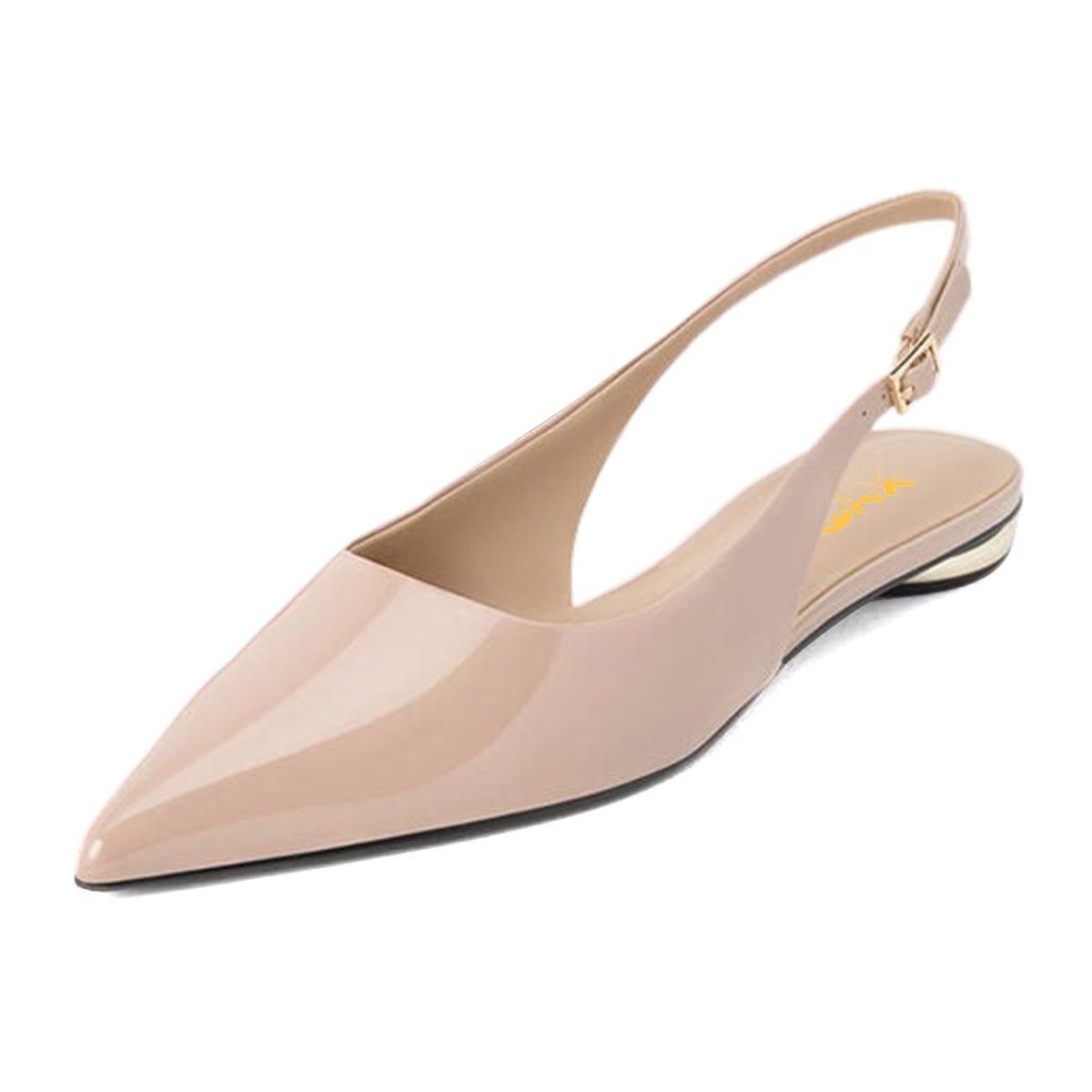 XYD Women Classic Pointed Toe Flats Slip On Slingbacks BackStrap Casual ...
