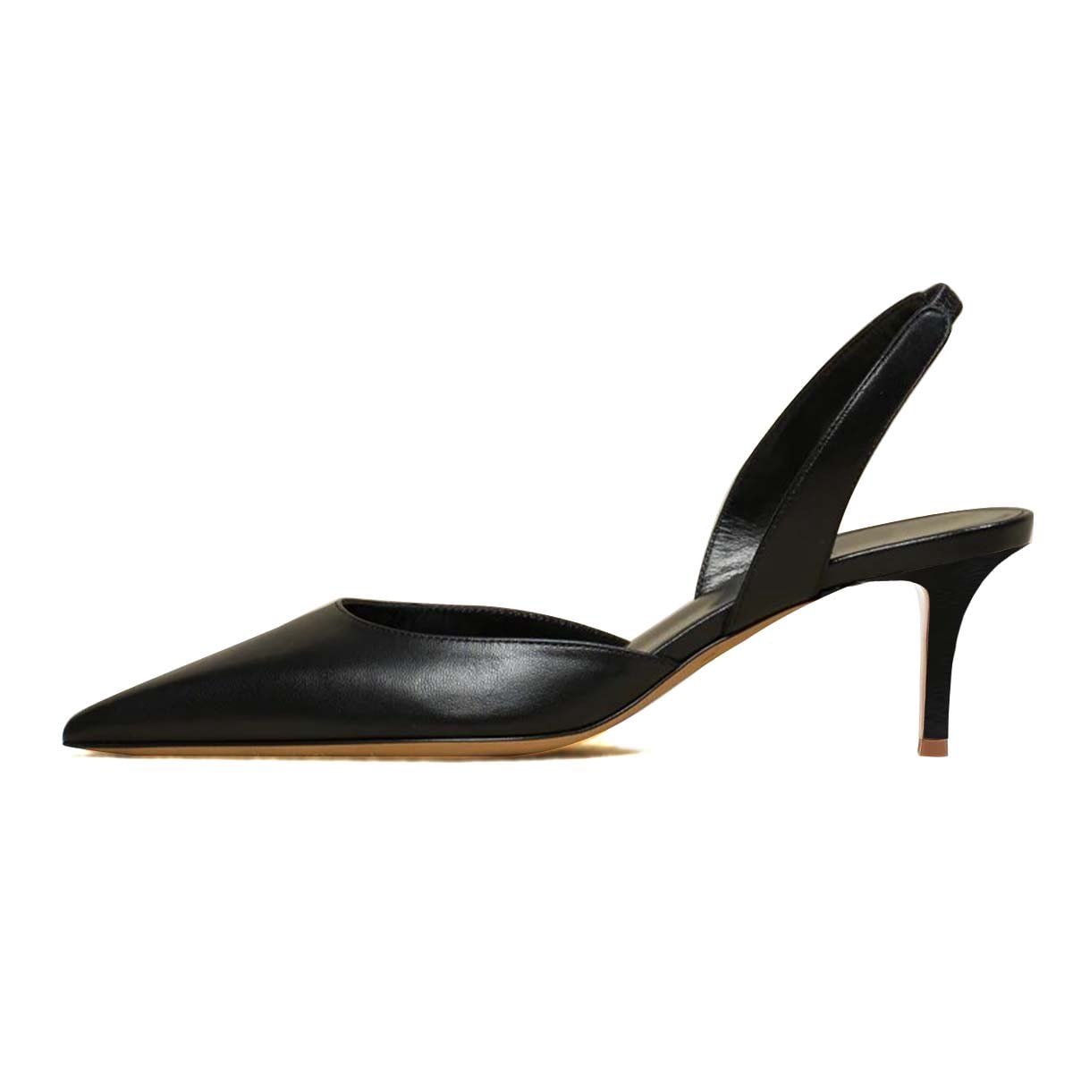 XYD Women Fashion Kitten Heel Slingback Ankle Strap Pumps Pointed ...