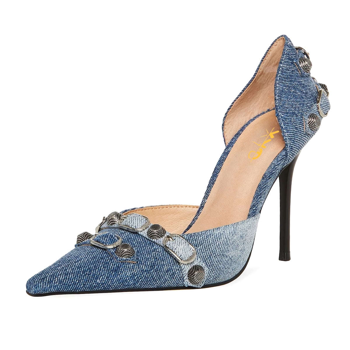 XYD Women Fashion Stiletto High Heels D'Orsay Pumps Closed Pointed Toe ...