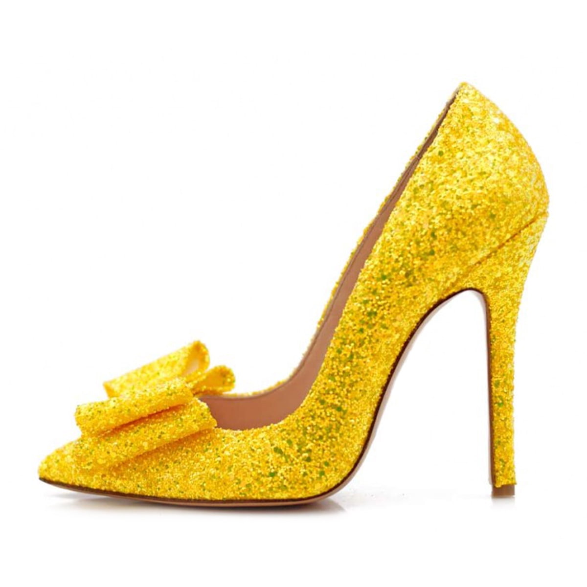 XYD Women Graceful Pointed Closed Toe Pumps Double Layered Bows ...