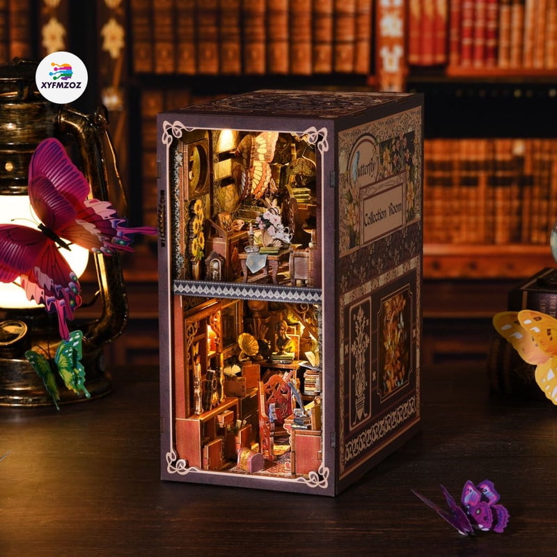 XYFMZOZ DIY Butterfly Collection Book Nook Kit, Miniature Butterfly ...