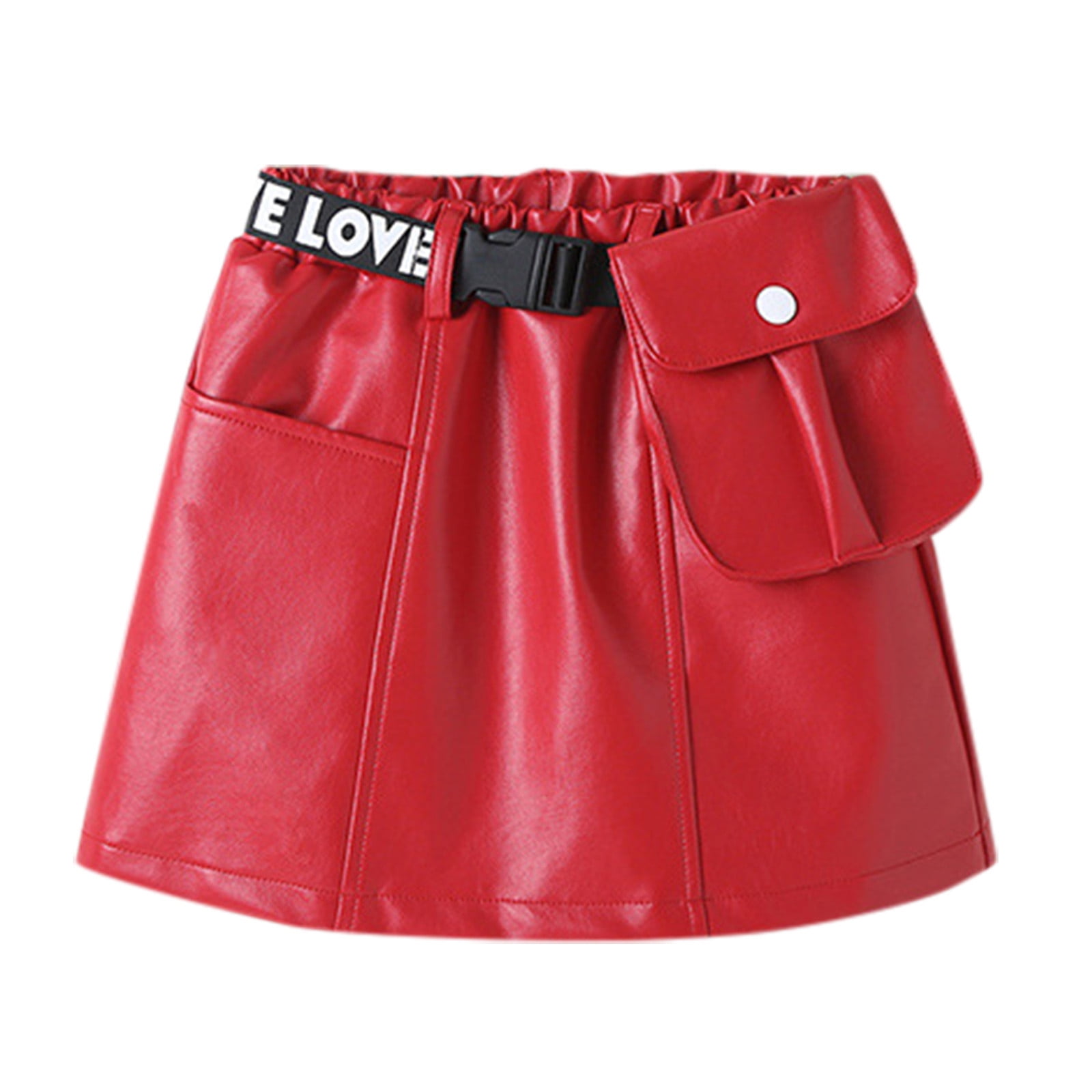 XYIJANI Girl Dresses Kids Toddler Child Baby Girls Patchwork Pu Leather ...