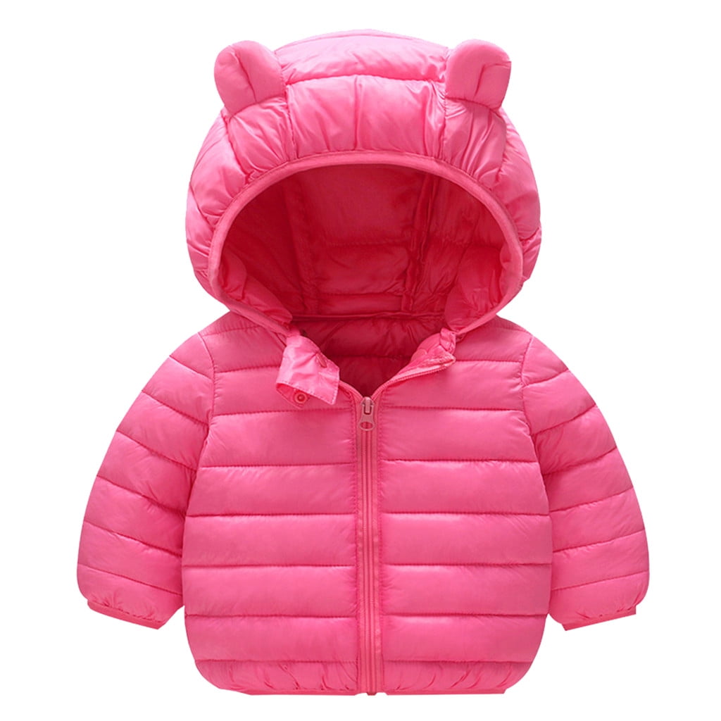 XYIJANI Toddler Warm Hoodie Padded Coat Kids Coat Grils Outdoor Baby ...