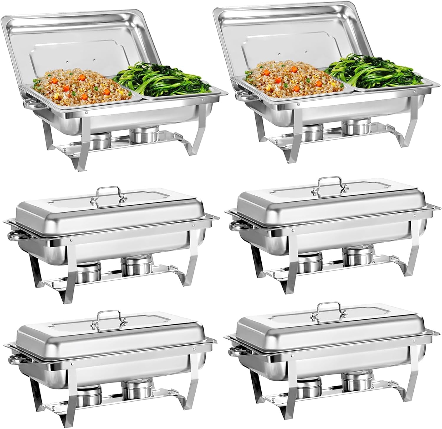 XYJBHB Chafing Dish Buffet Set, 9QT Foldable Buffet Server Food Warmer ...