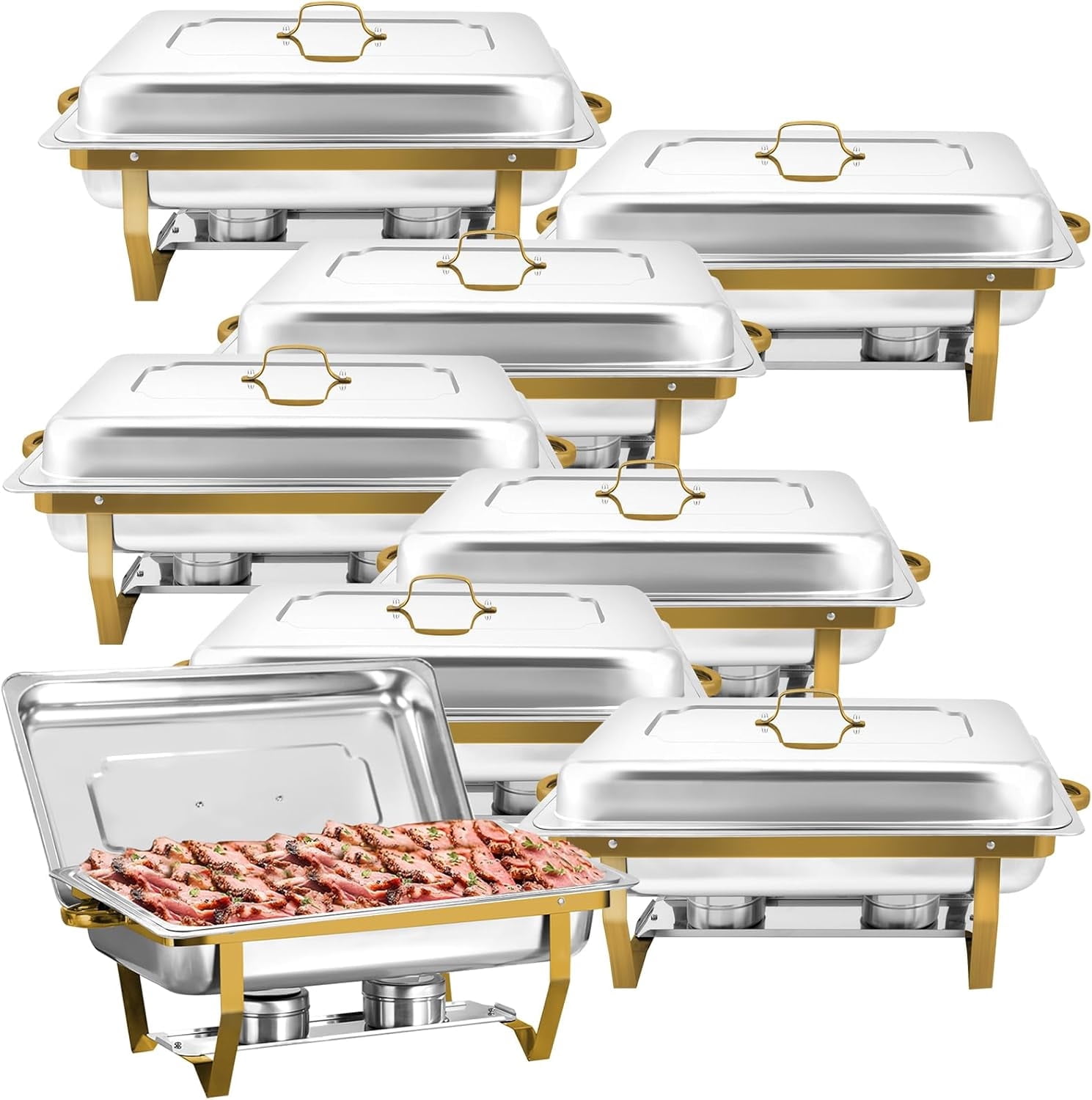 XYJBHB Chafing Dishes for Buffet, 9QT Chafing Dish Buffet Set ...