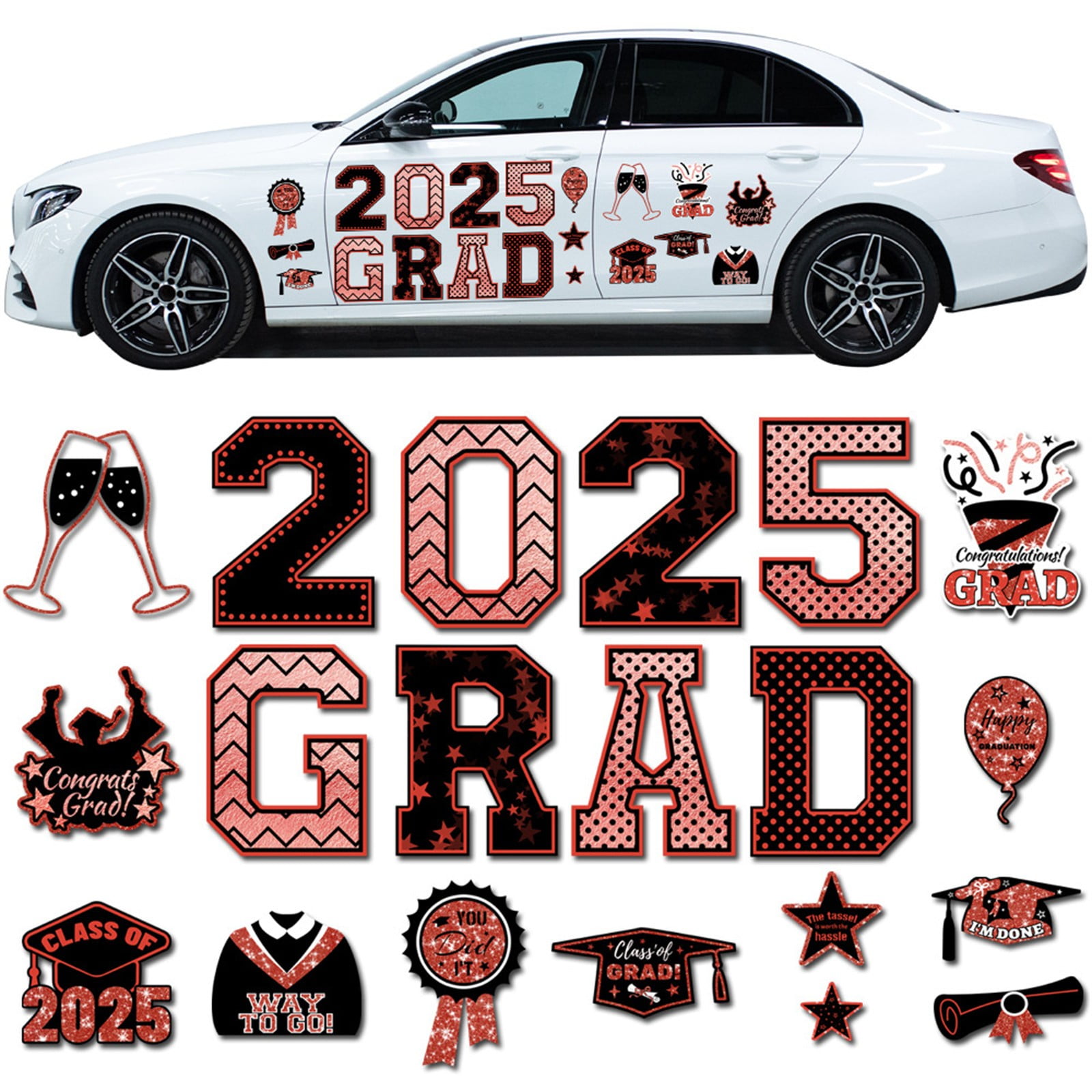 XYKA 20 PCS Graduation Car Magnets Decoration Set, Versatile Use ...