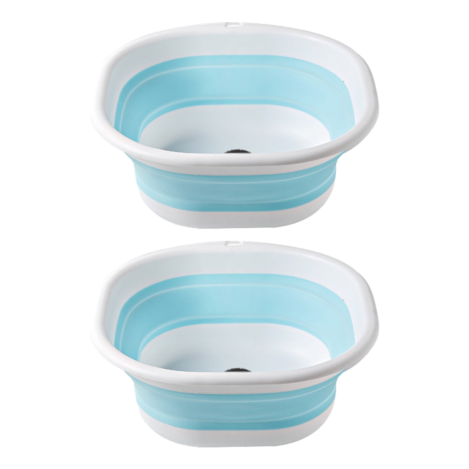 XYKA 2pcs Household Kitchen Rectangular Folding Storage Basin Plastic ...