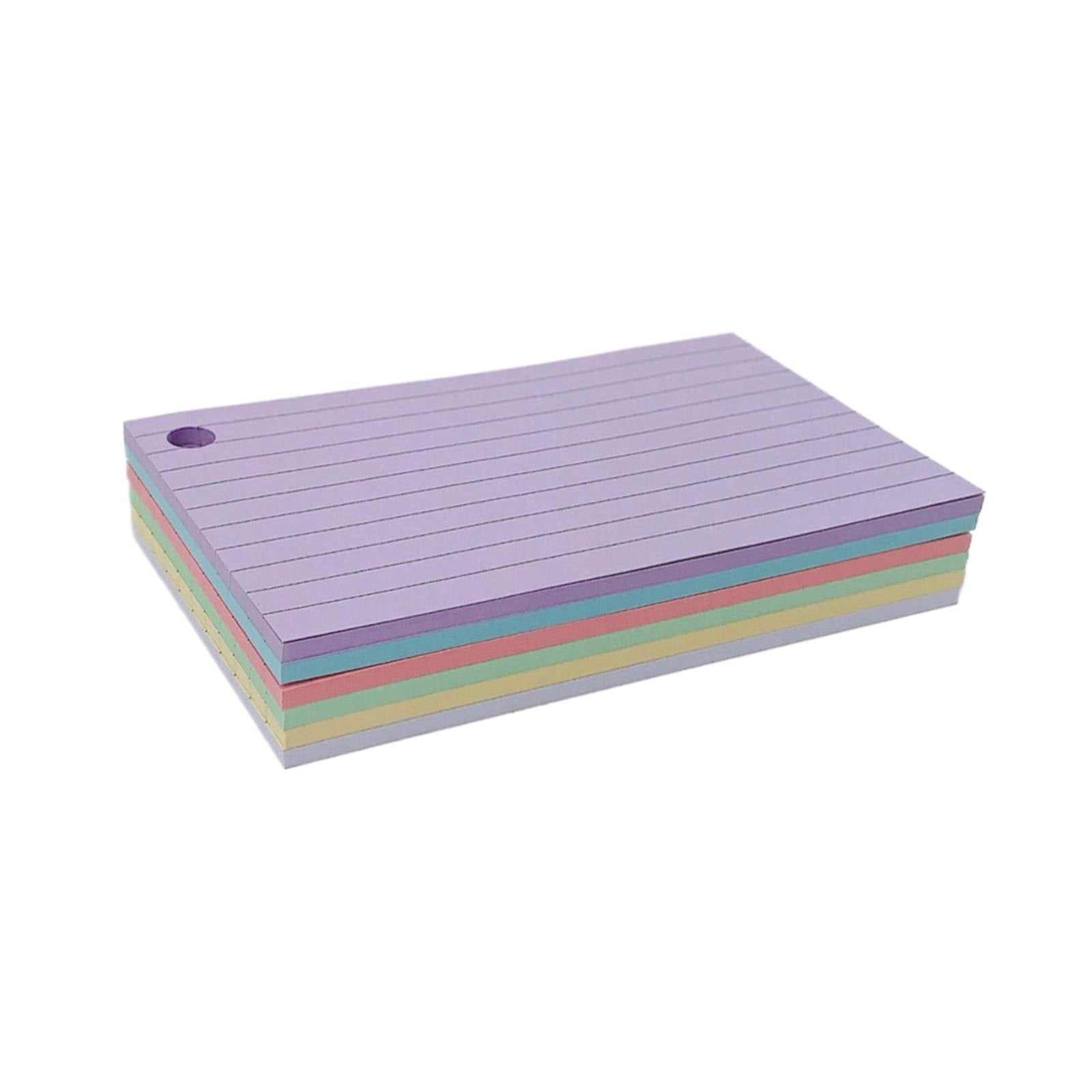 XYKA 90 Ruled Index Cards Lined Flash Cards in 6 Pastel Colors for ...