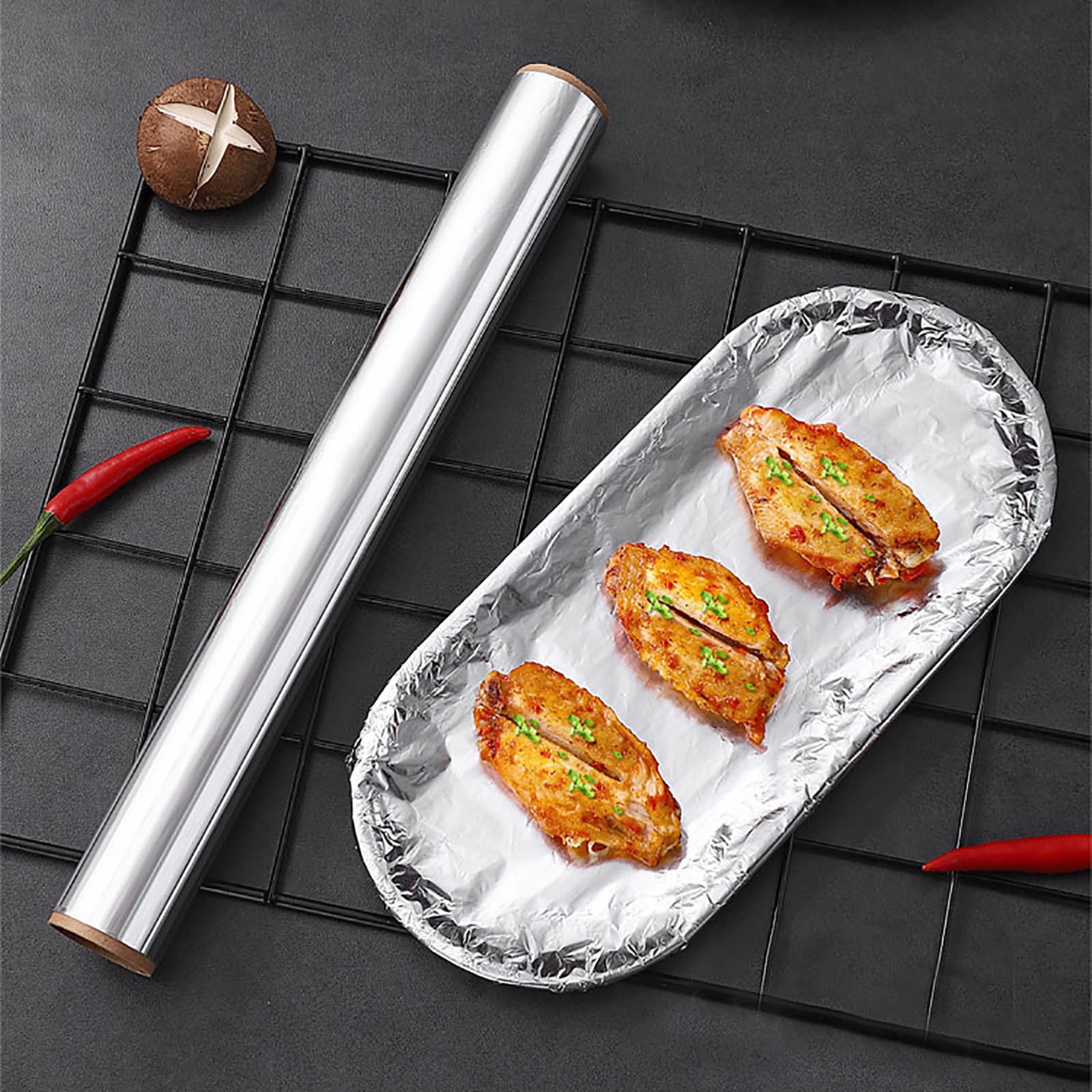 XYKA Aluminum Foil Heavy Duty Kitchen Wrap Tinfoil for Barbecue Baking ...
