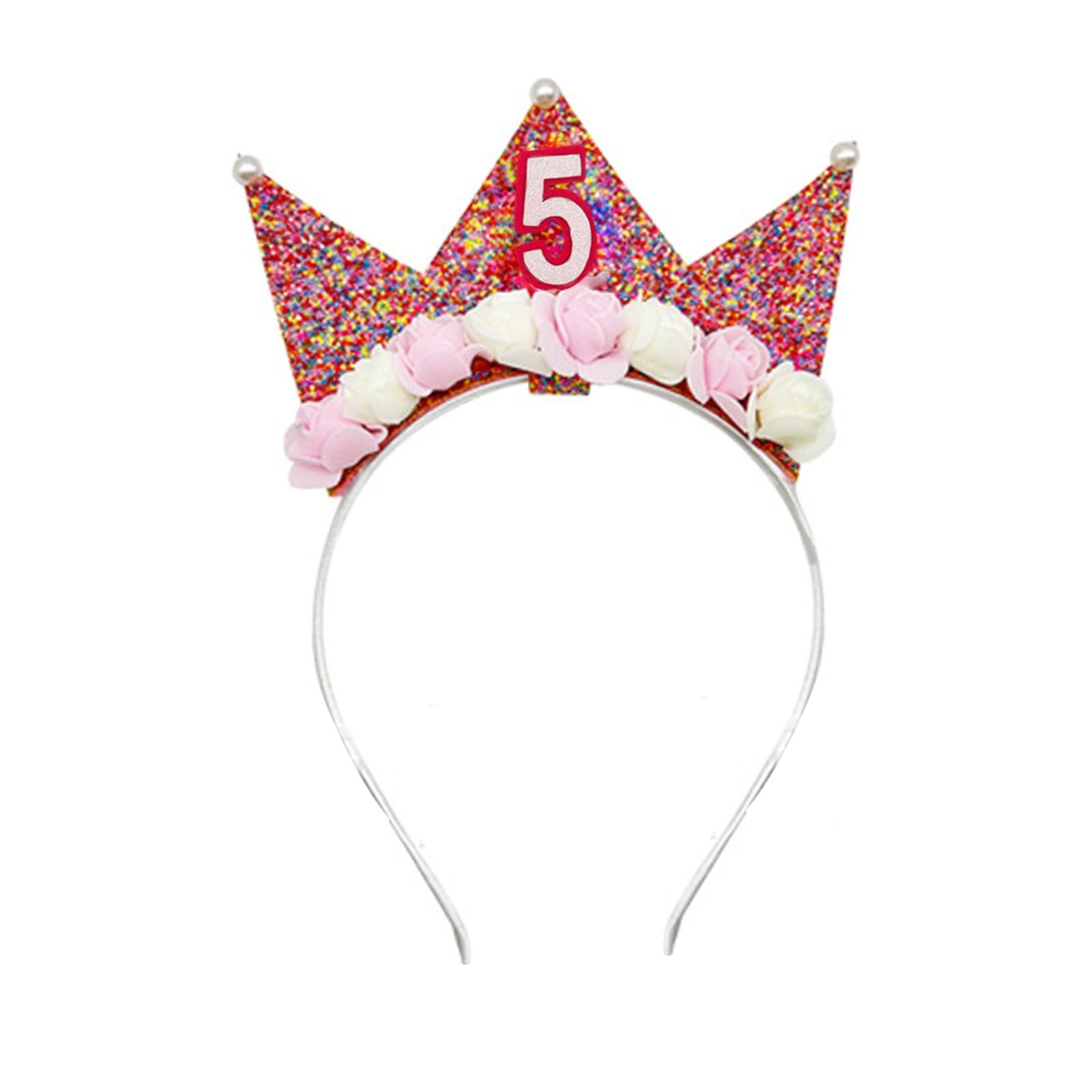 XYKA Clearance Birthday Girl Headband Glitter Crown Headbands for ...