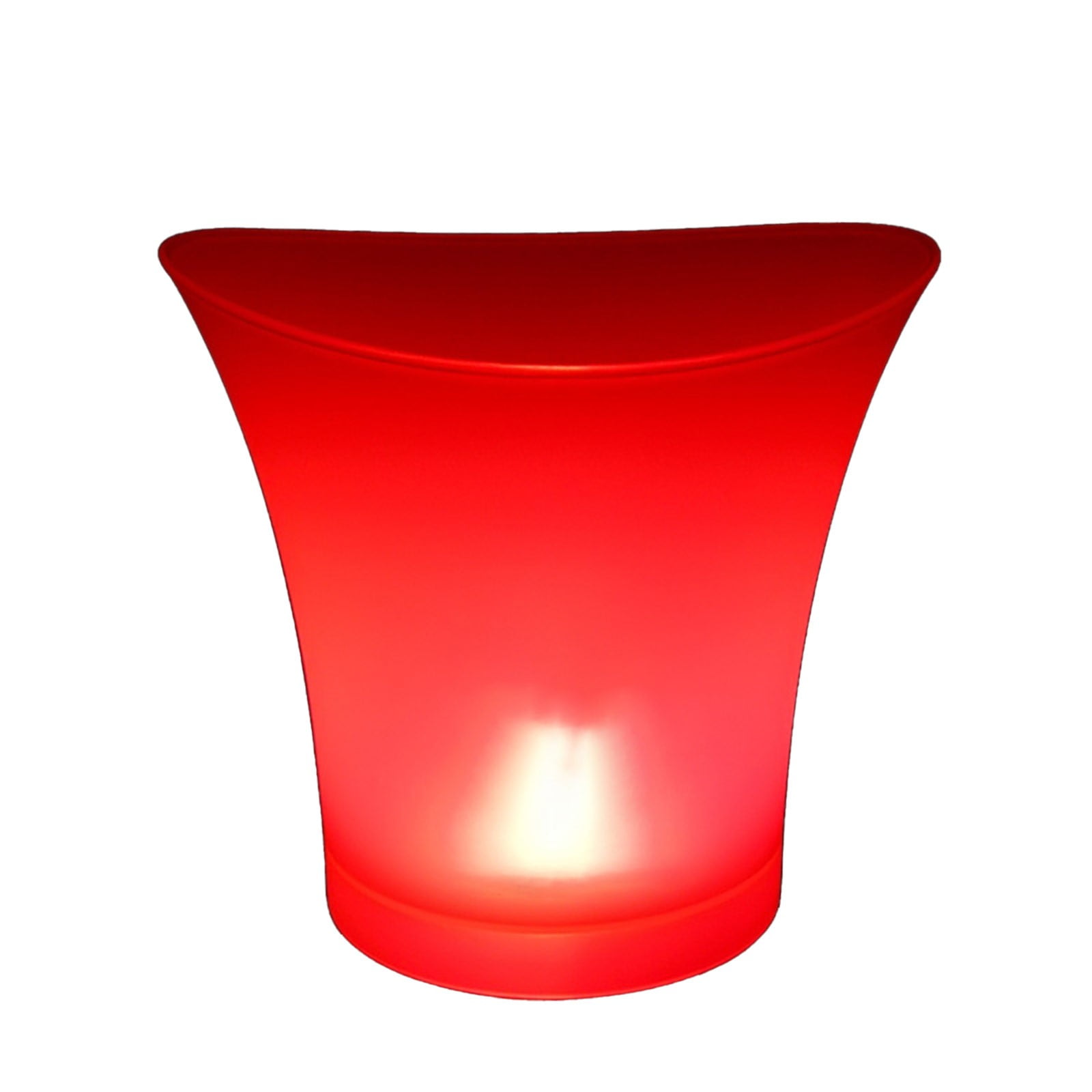 XYKA Color Changing LED Light Ice Bucket Transparent Beverage Bucket ...