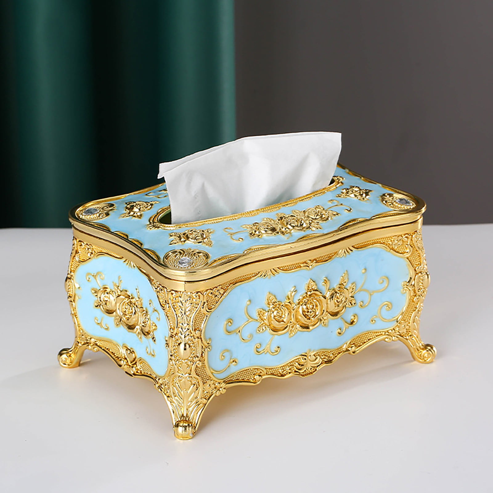 XYKA Crafted Classical Retro Wooden Antique Book Tissue Box Cover ...
