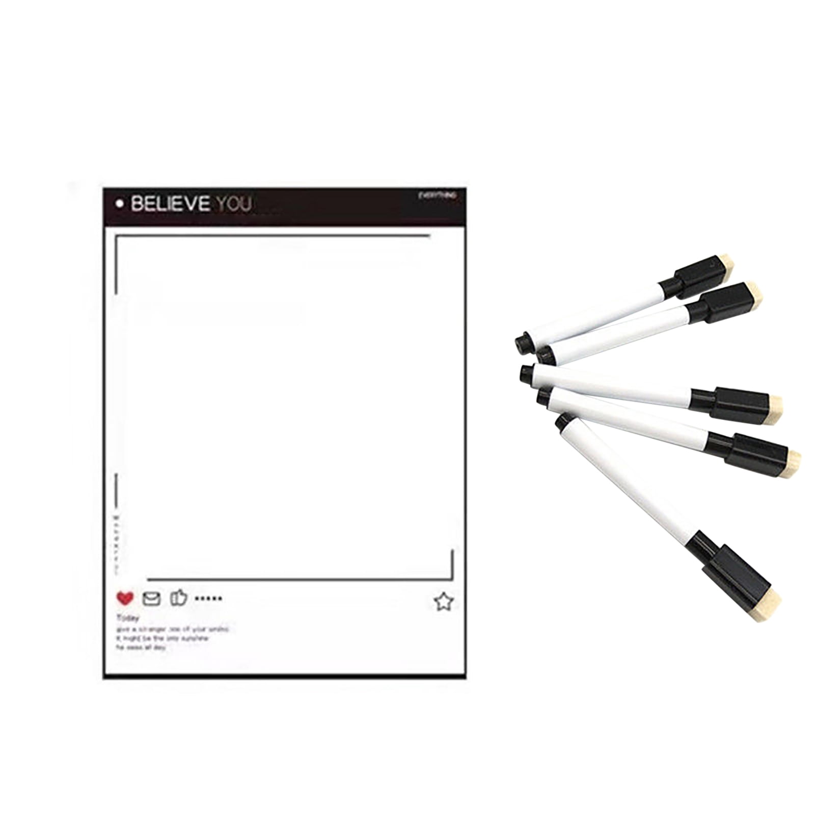 XYKA Creative Refrigerator with Badge Cute Message Board Erasable Small ...