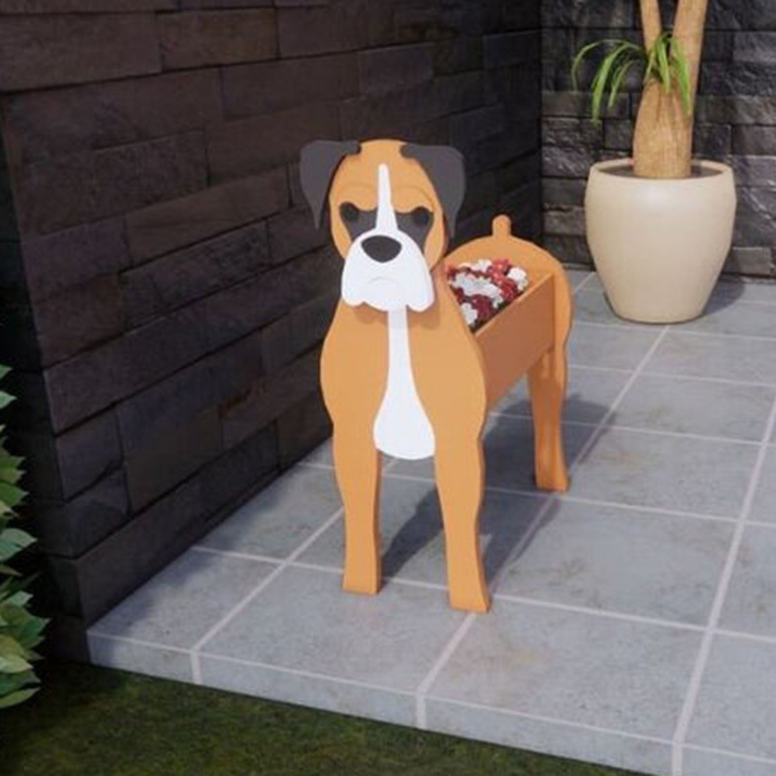 XYKA Decorative Dog Garden Flower Pots Cute Animal Shaped Poodle ...