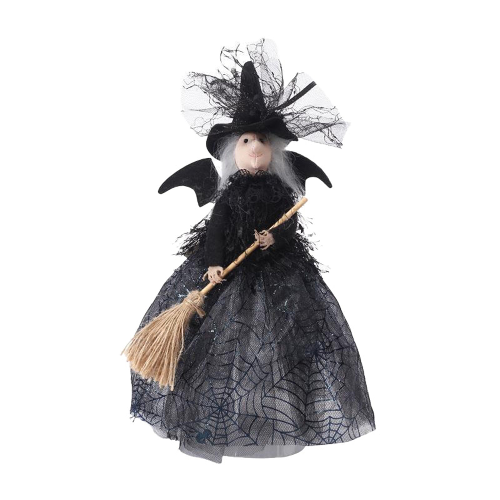 XYKA Elegant Tabletop Fabric Halloween Fall Witch Collectible Figure ...