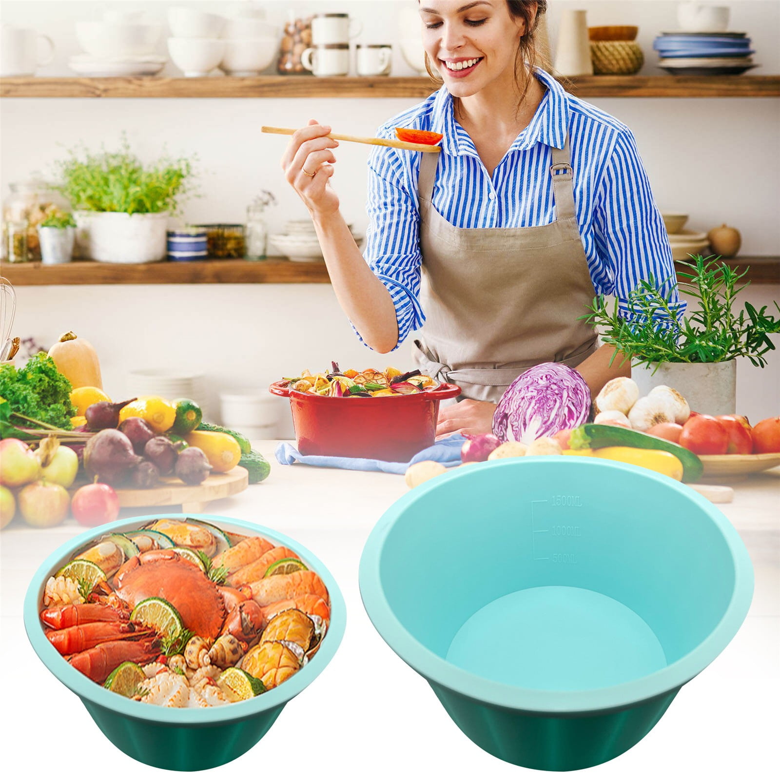 XYKA Food Grade Silicone Slow Cooker Liner Non-Stick Scratch Heat ...