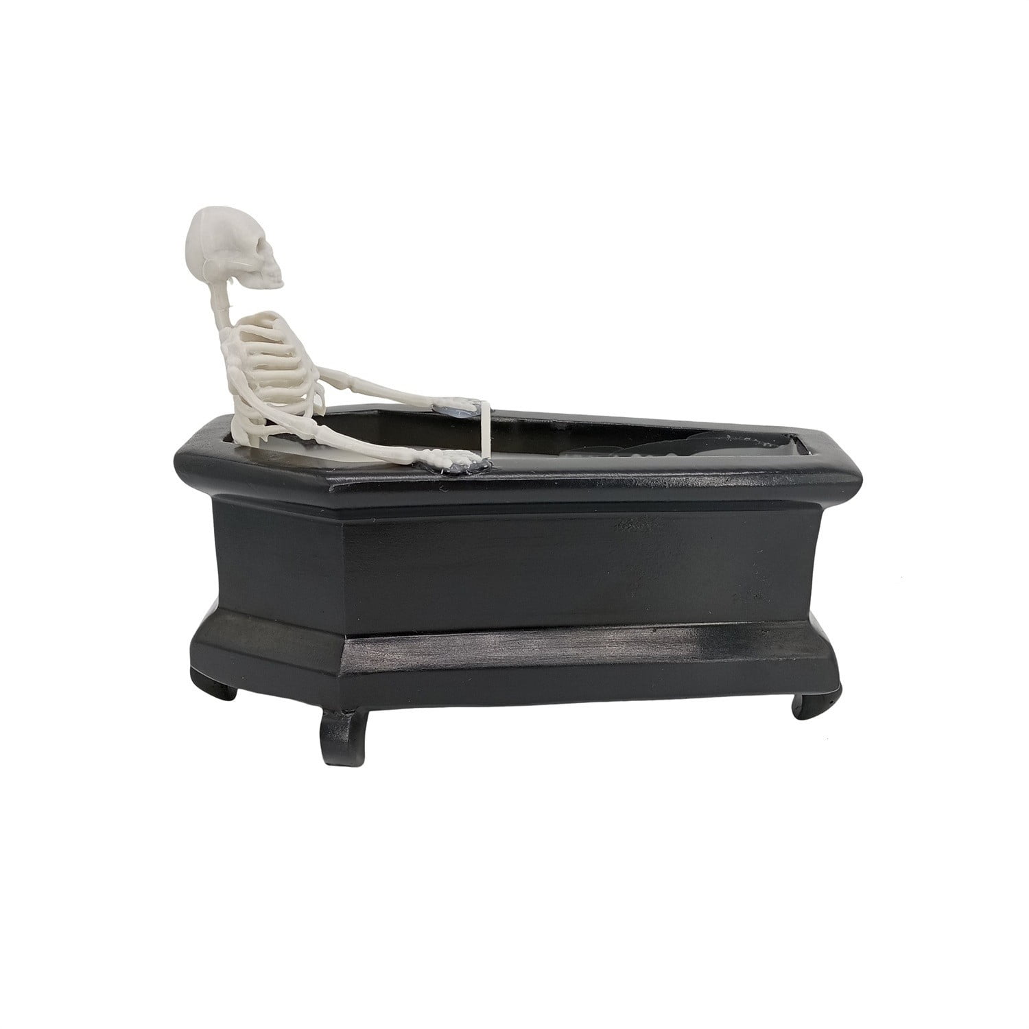 XYKA Halloween Candle Holder Coffin Design Scary Skeleton Candlestick ...