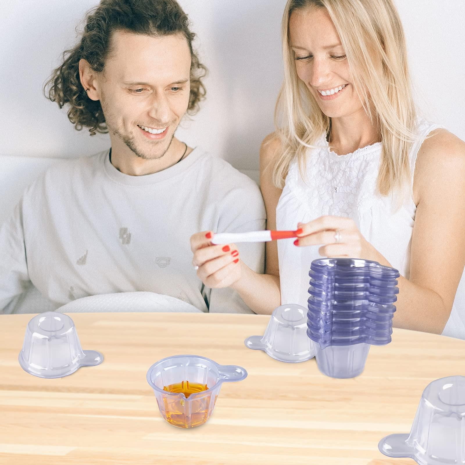 XYKA Lilymicky 100 Pack 3 oz Clear Plastic Cups, Osable Cups Clear Easy ...