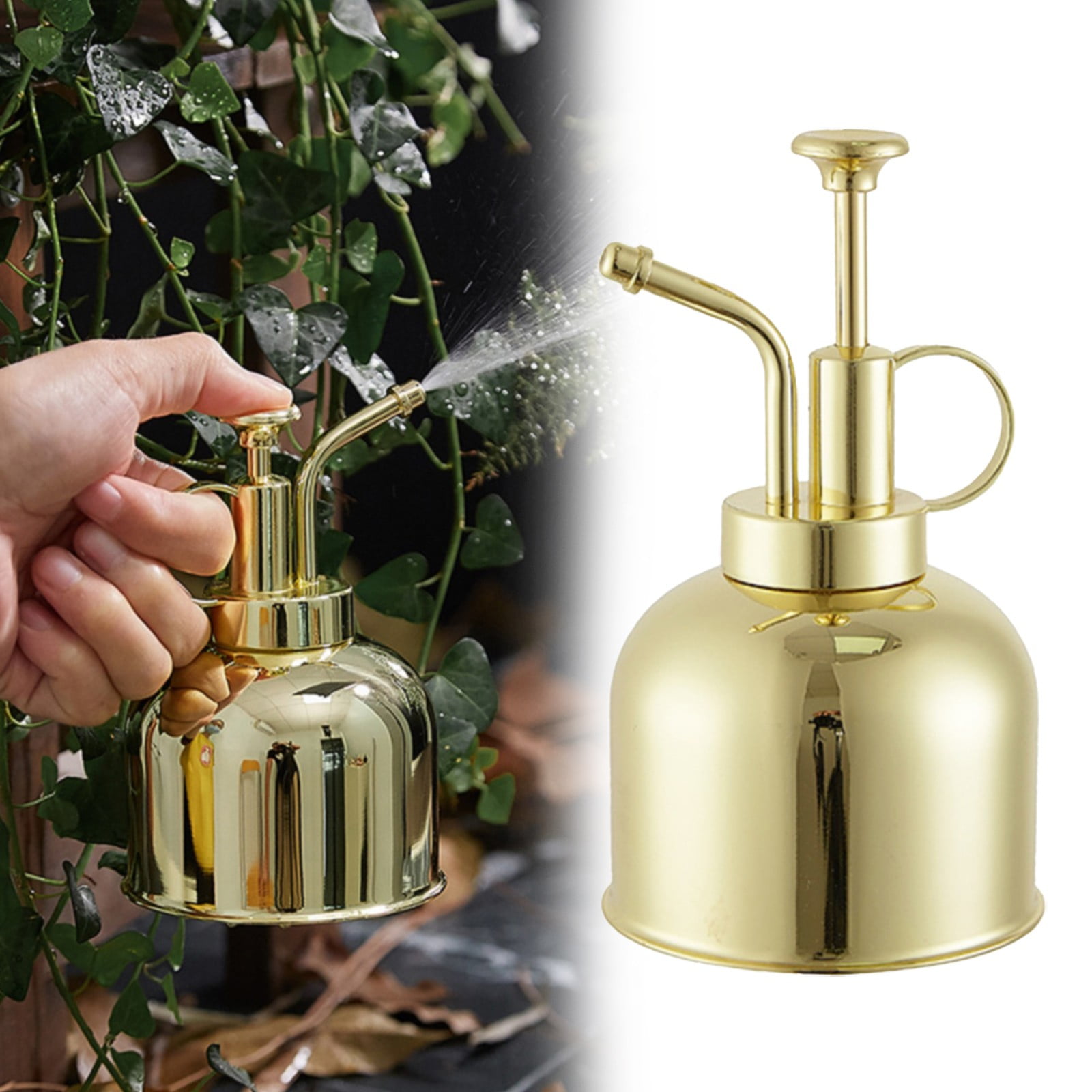 XYKA Plant Mister Spray Bottle, Metal Stainless Steel Plant Sprayer ...