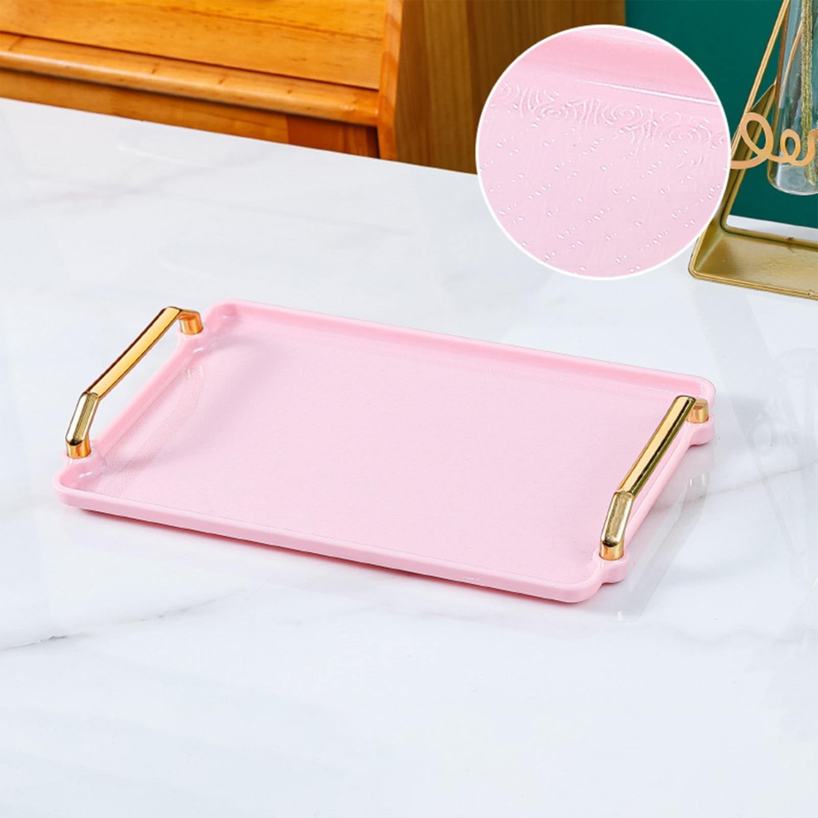 XYKA Plastic Tea and Snack Serving Tray Rectangular Polka Dot Design ...