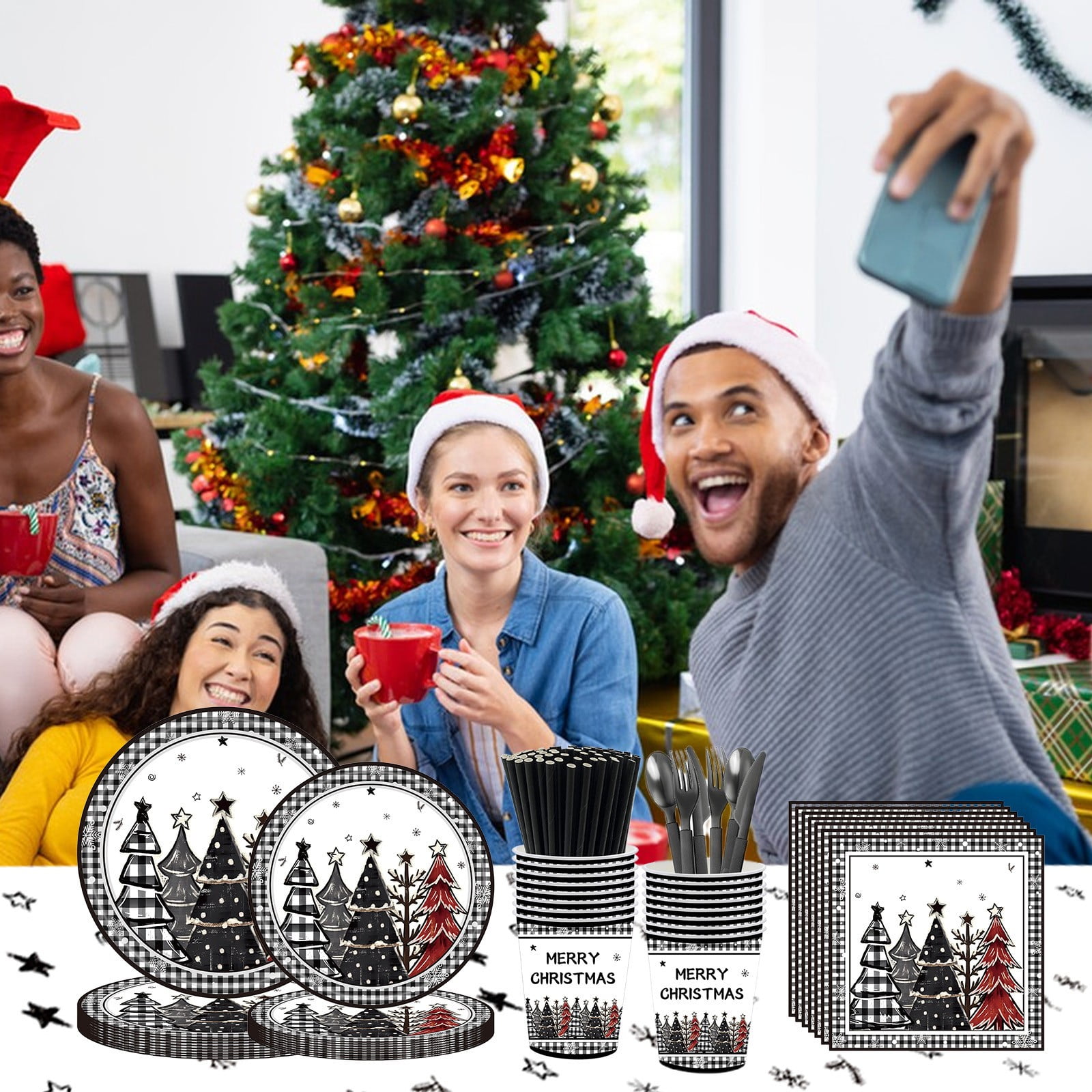 XYKA Premium Plastic Checkered Flag Tablecloths Picnic Table Covers ...