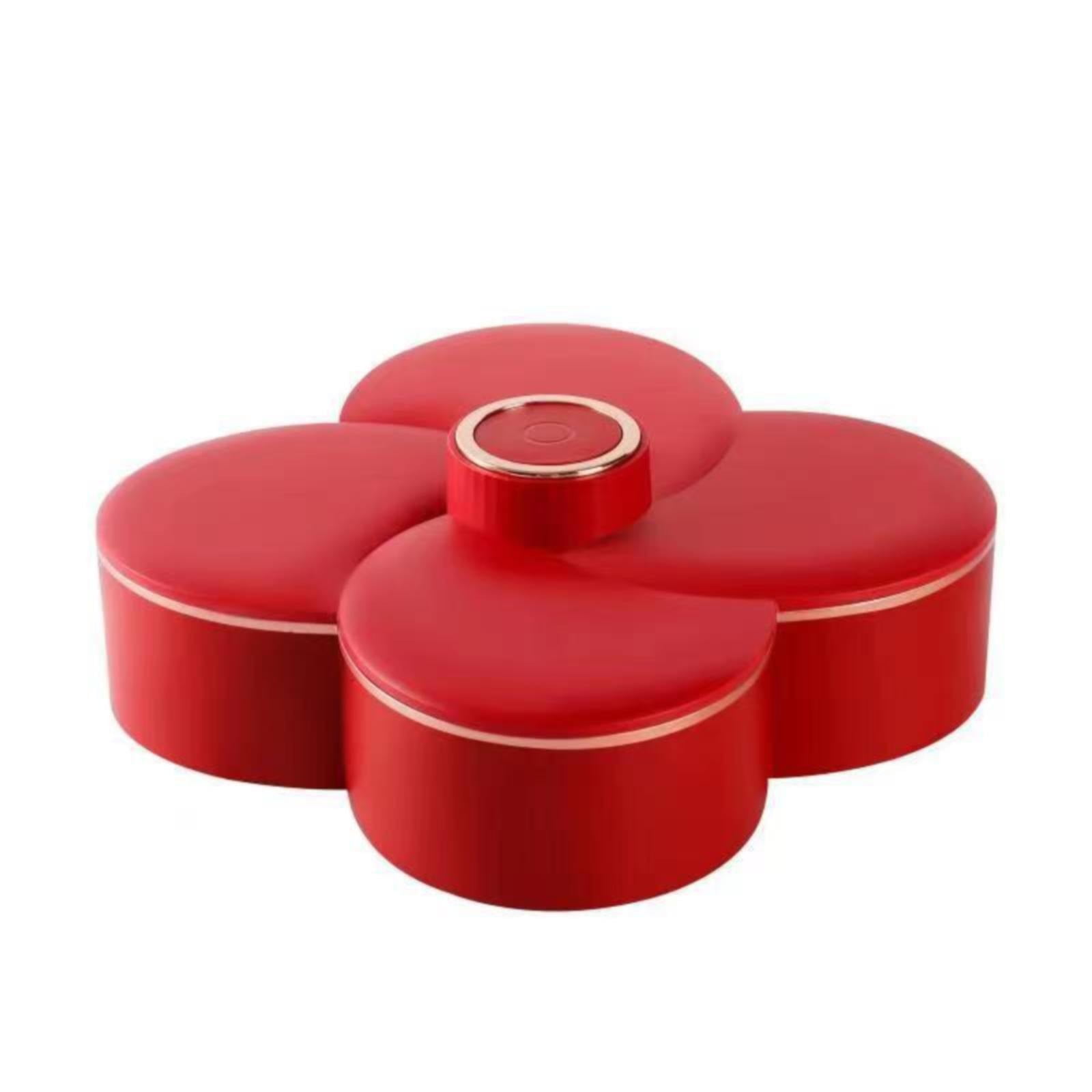 XYKA Snack Storage Tray Food Organizer Plastic Snack Box 4 Compartment ...